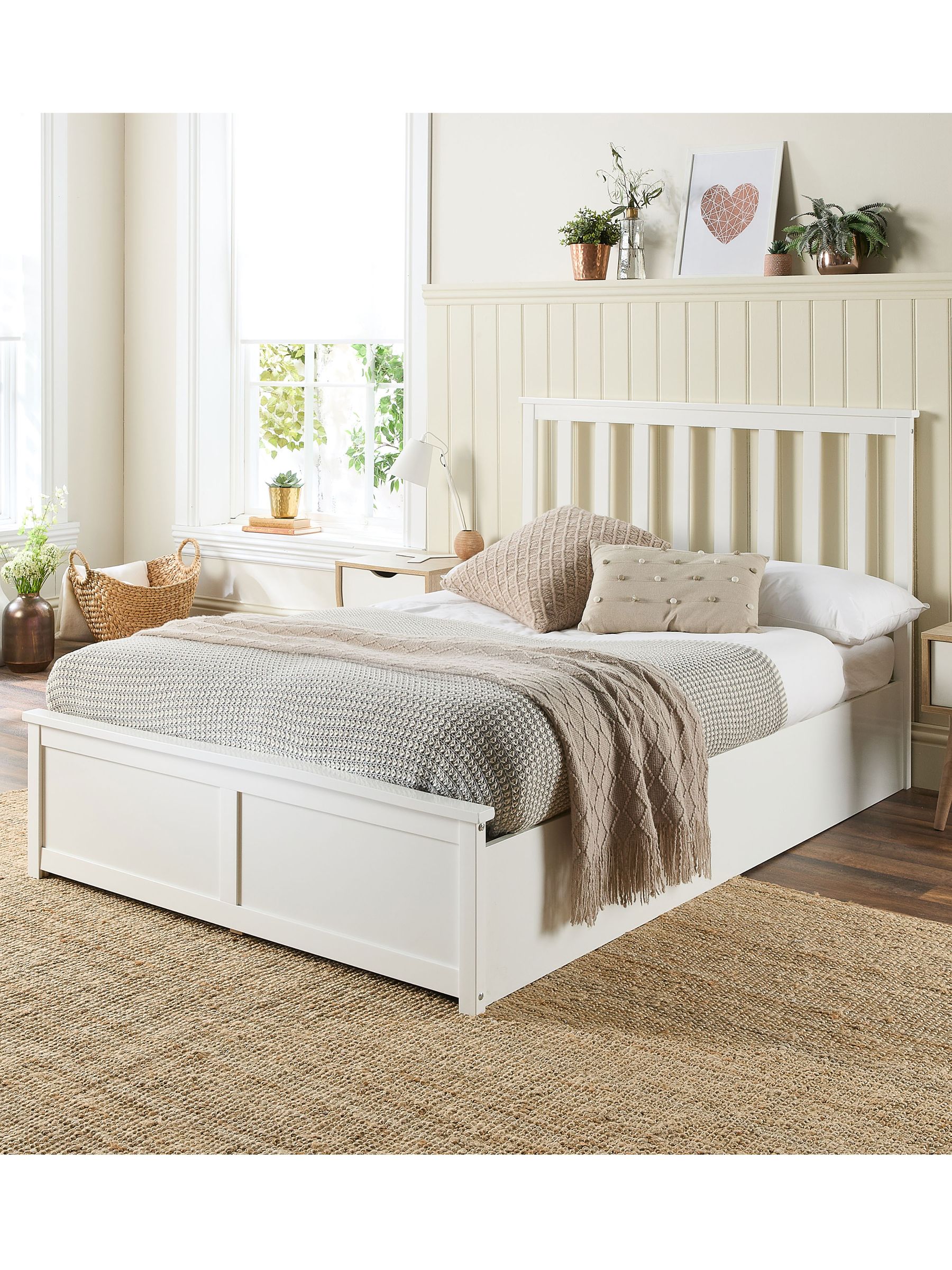 White ottoman bed with mattress store