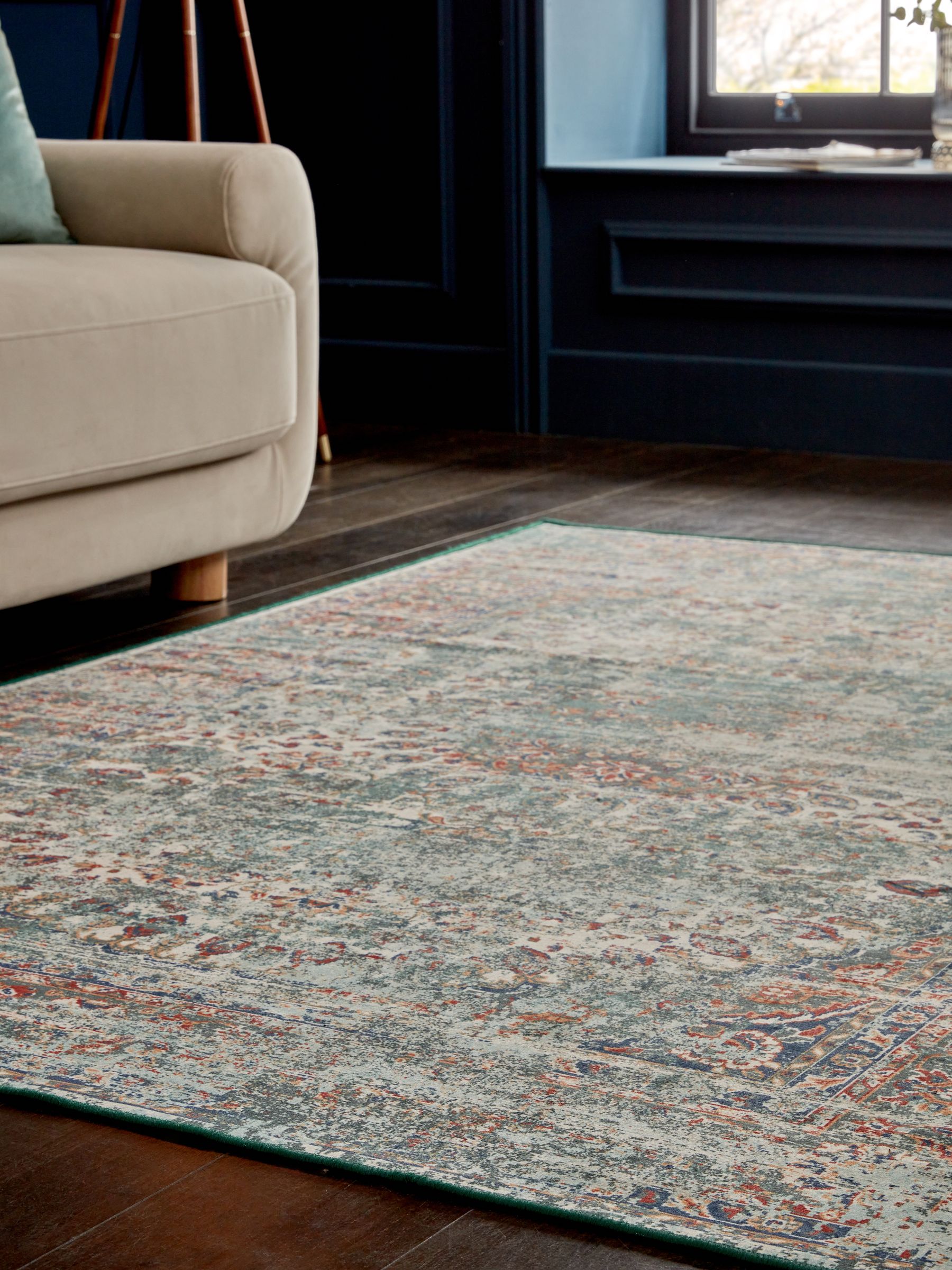 Buy Teal Blue Washable Emporium Oriental Rug from the Next UK online shop