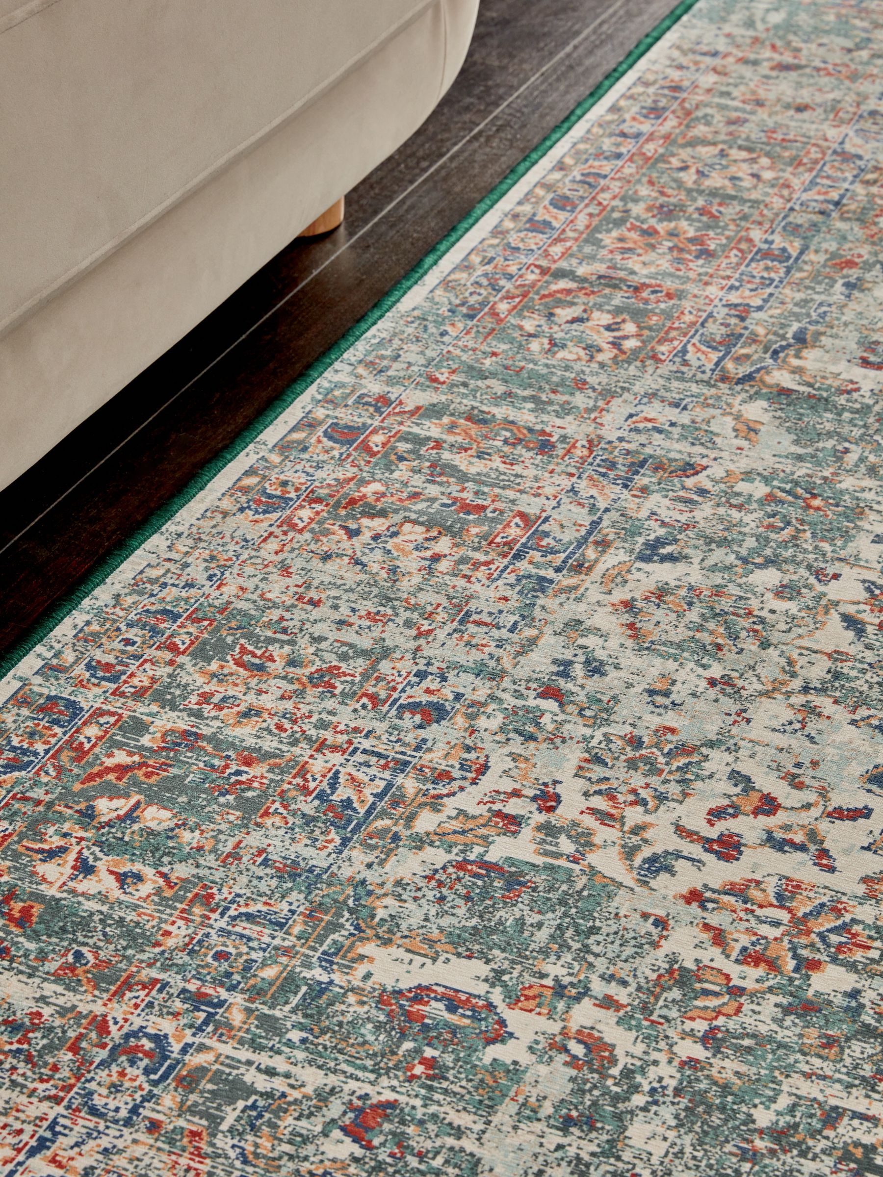 Buy Teal Blue Washable Emporium Oriental Rug from the Next UK online shop