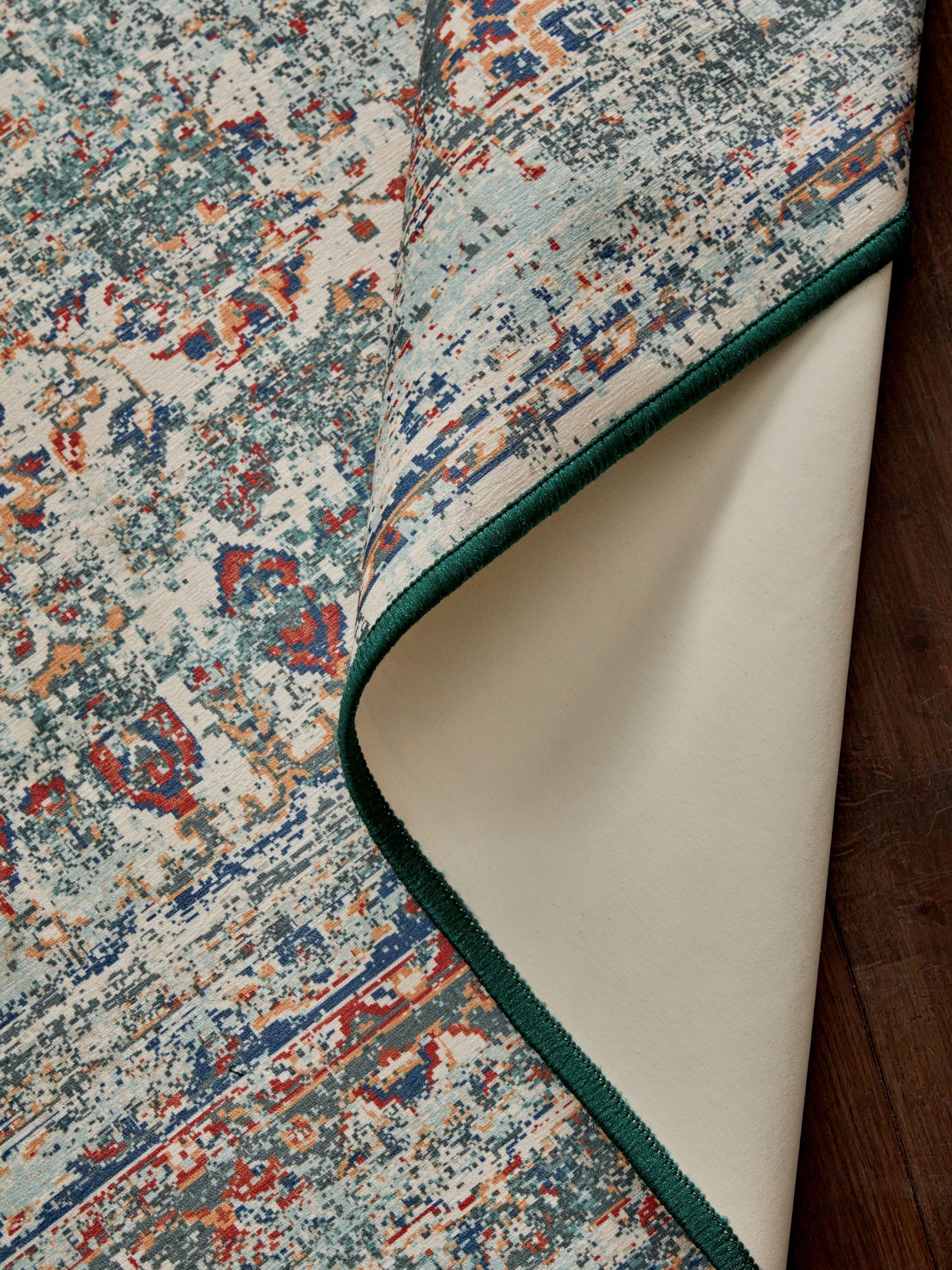 Buy Teal Blue Washable Emporium Oriental Rug from the Next UK online shop