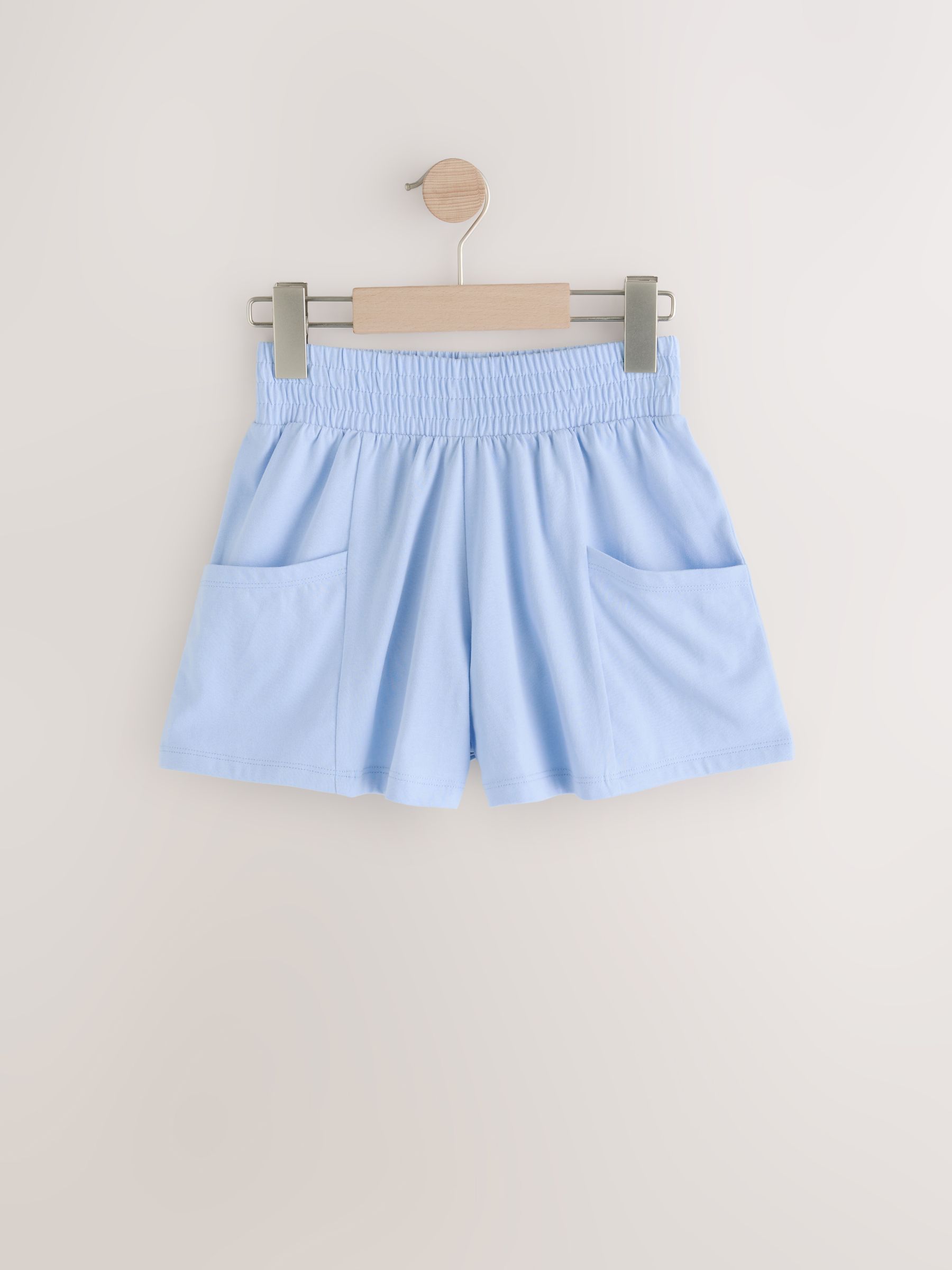 Buy Pink/Blue/Floral 100% Cotton Shorts 3 Pack (3-16yrs) from Next ...