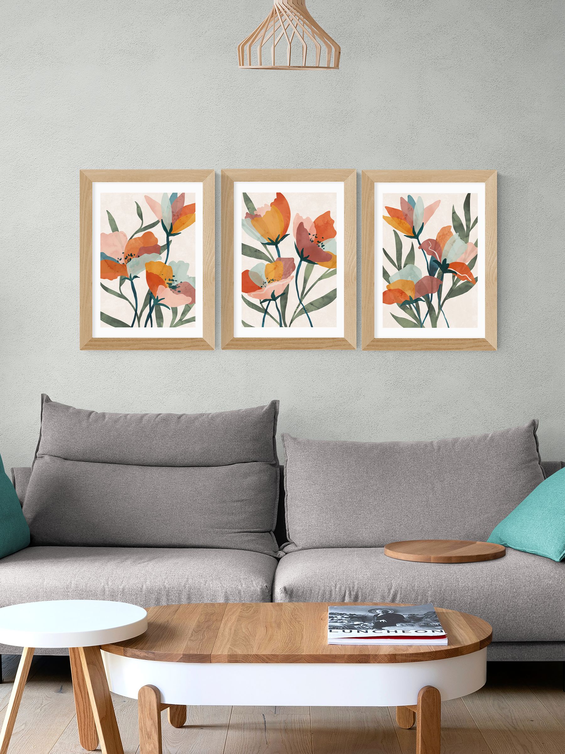 Buy East End Prints Oak Summer Bouquet Wall Set Framed Art Print from ...