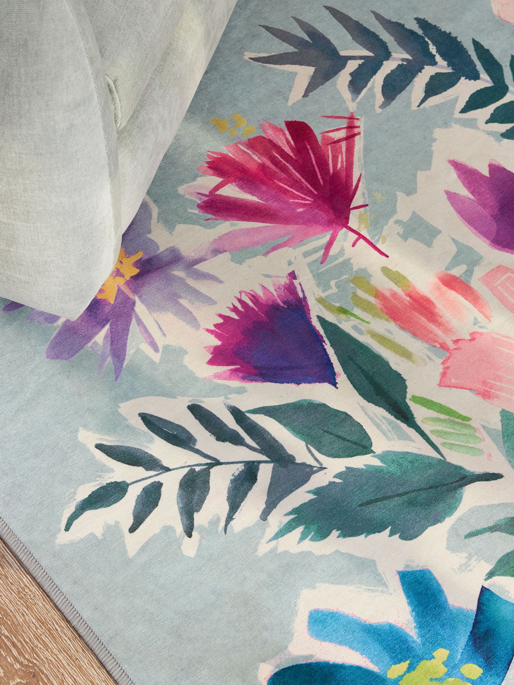 Buy Multi Washable Bold Floral Rug from the Next UK online shop