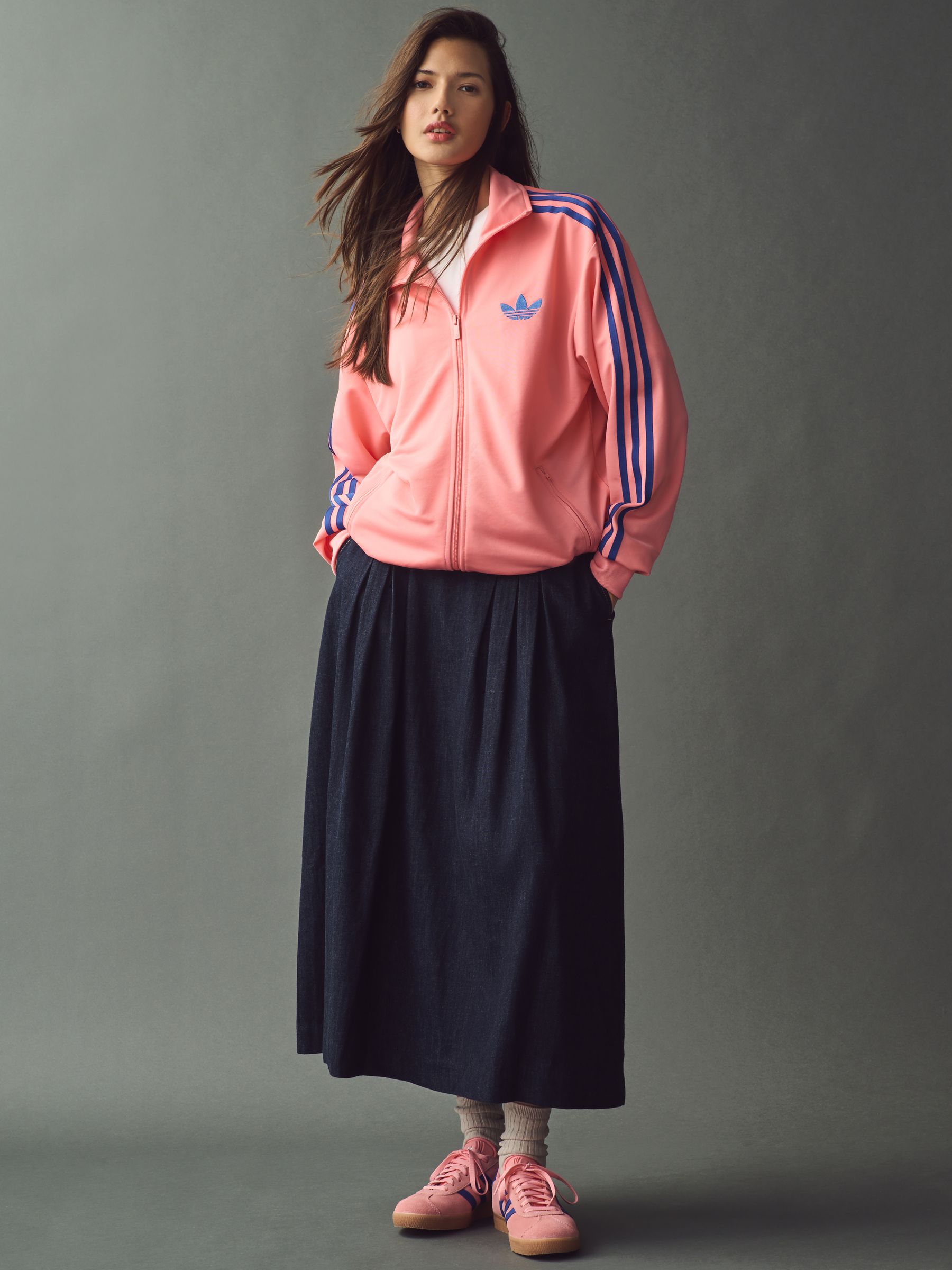 Buy adidas Originals Pink Firebird Loose Tracktop from the Next UK ...