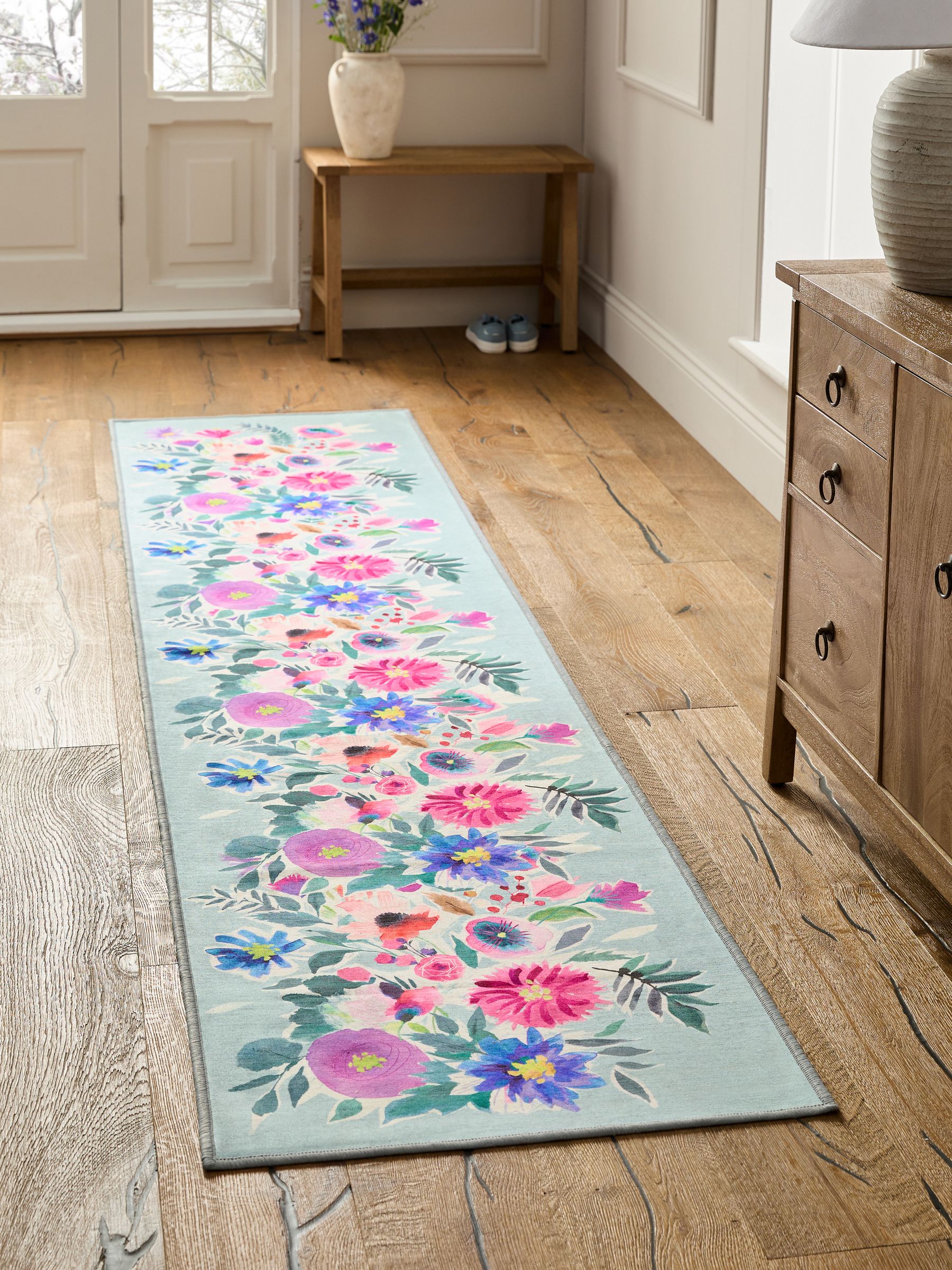 Buy Multi Washable Bold Floral Runner from the Next UK online shop