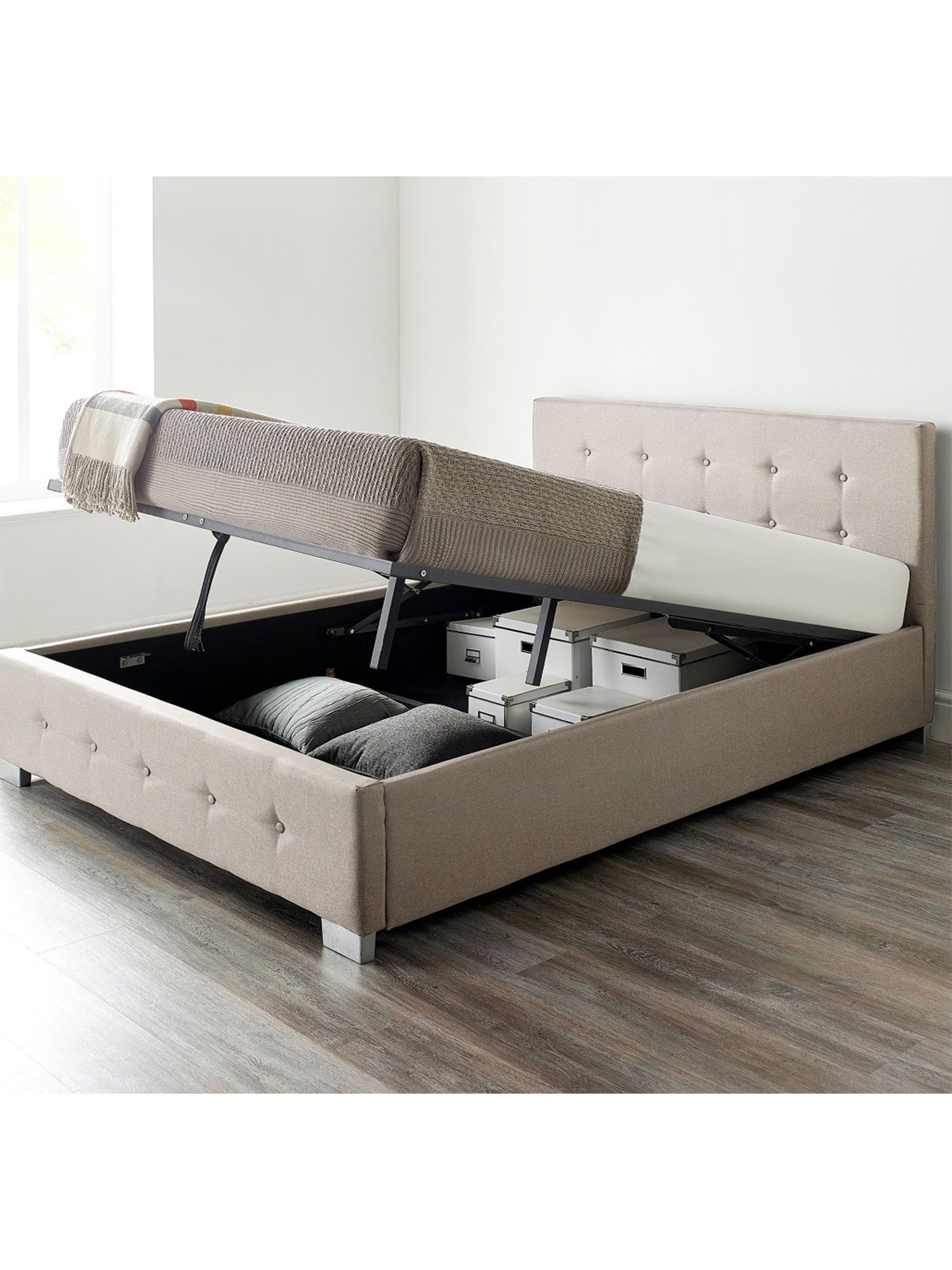 Buy Aspire Furniture Beige Stella End Lift Ottoman Bed Bed from the ...