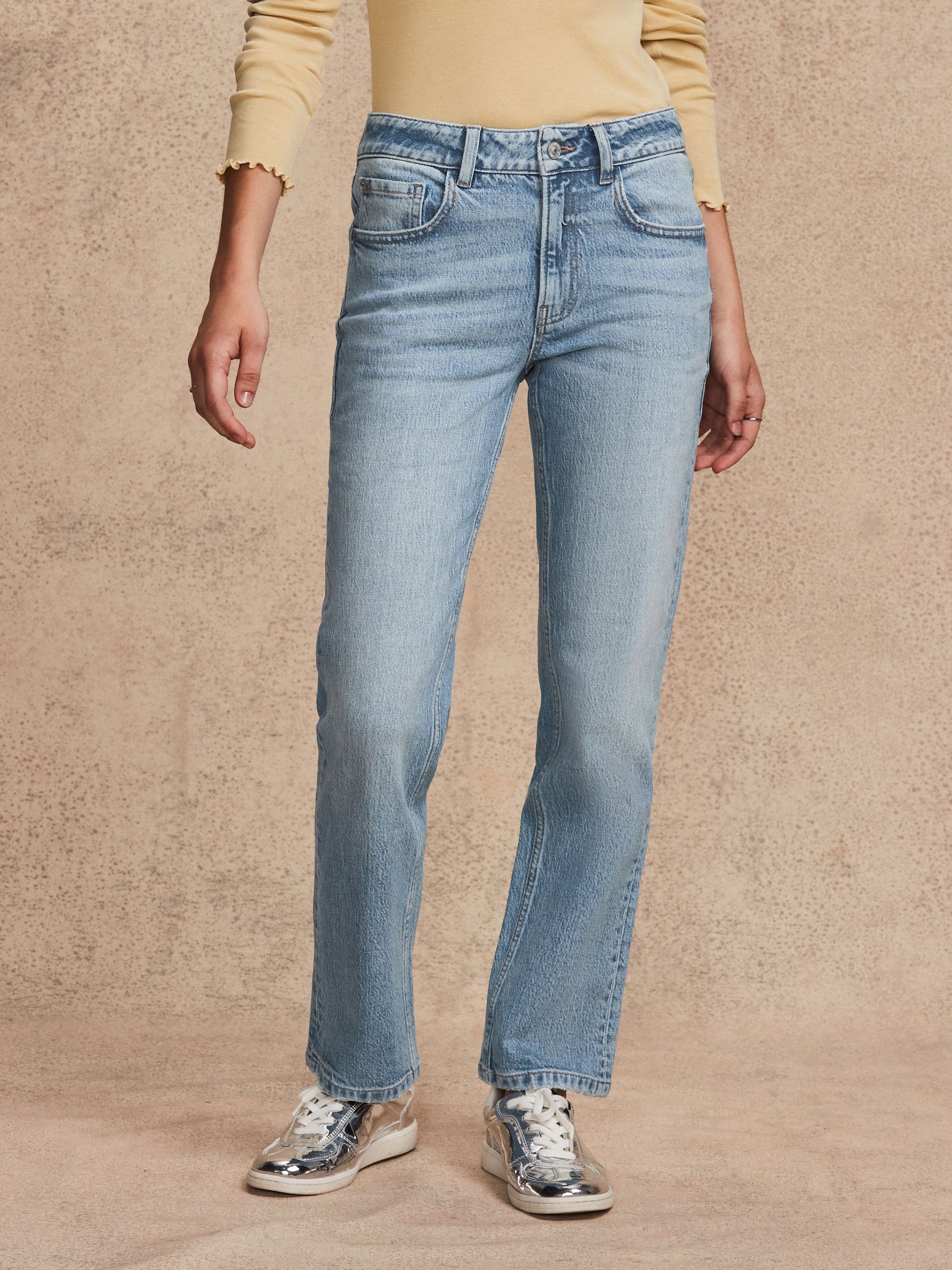 Buy Mid Blue Straight Jeans from the Next UK online shop