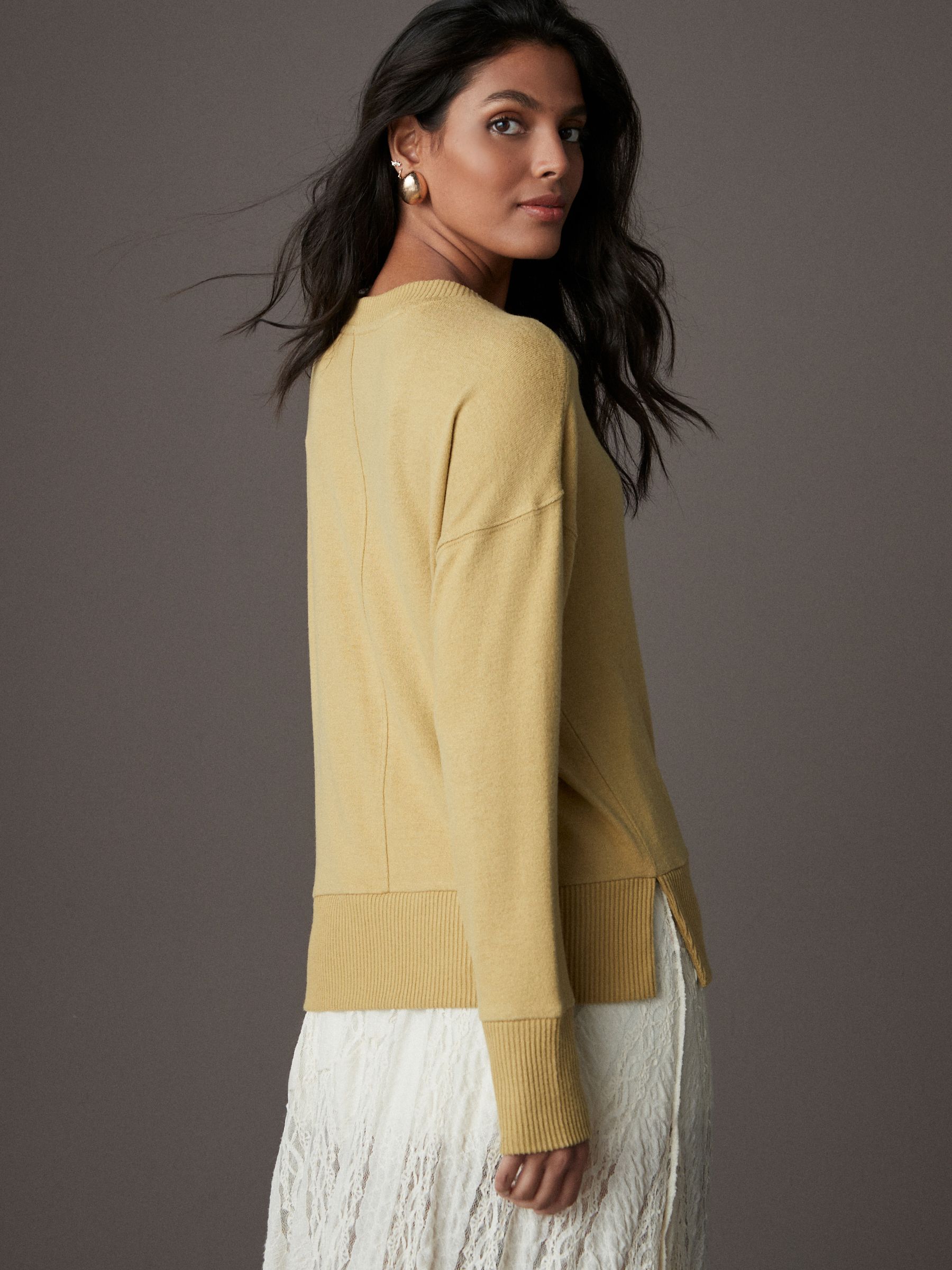 Buy Lime Green Citrus Soft Touch Cosy Seam Crew Neck Jumper from the ...