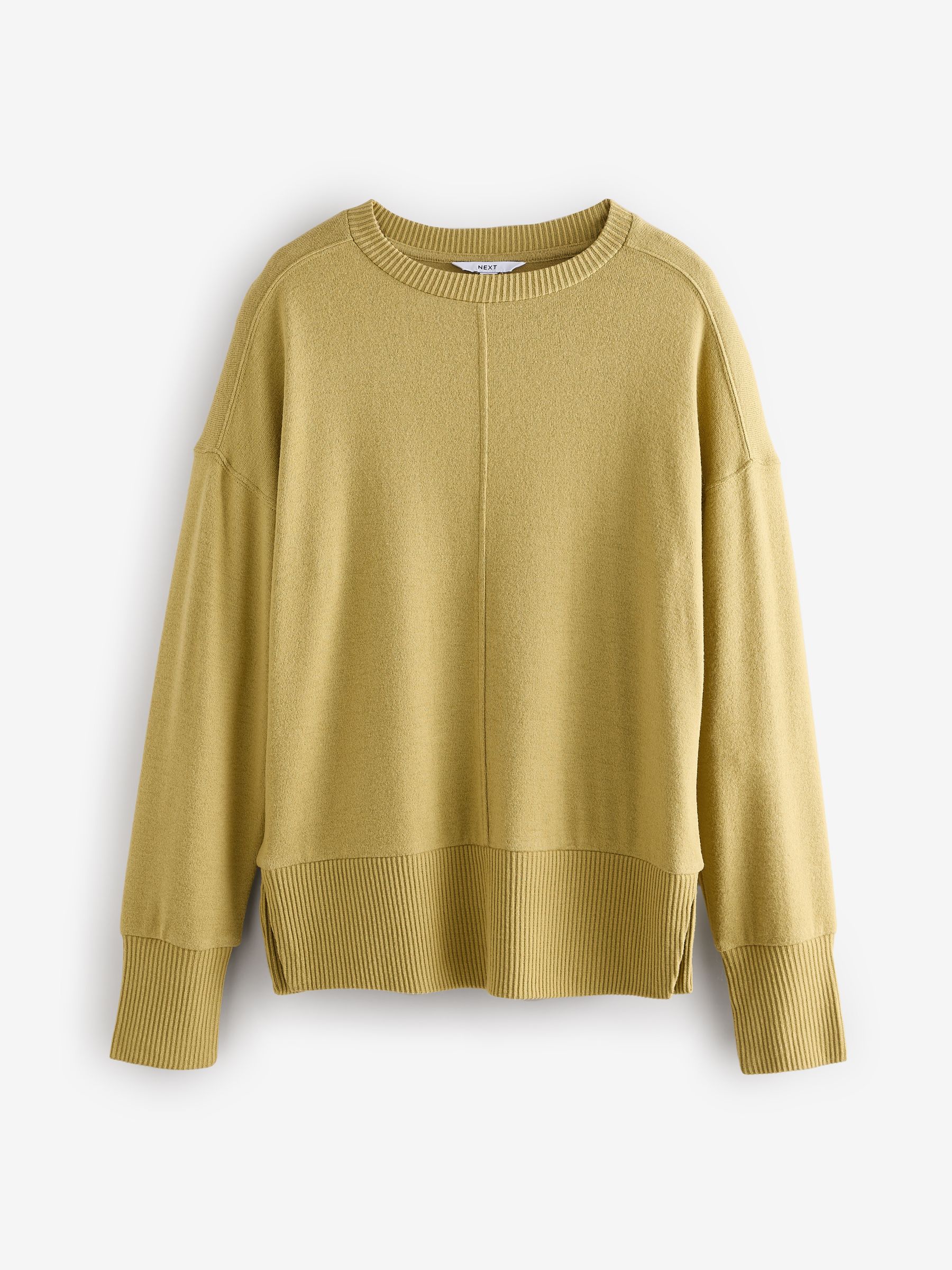 Buy Lime Green Citrus Soft Touch Cosy Seam Crew Neck Jumper from the ...