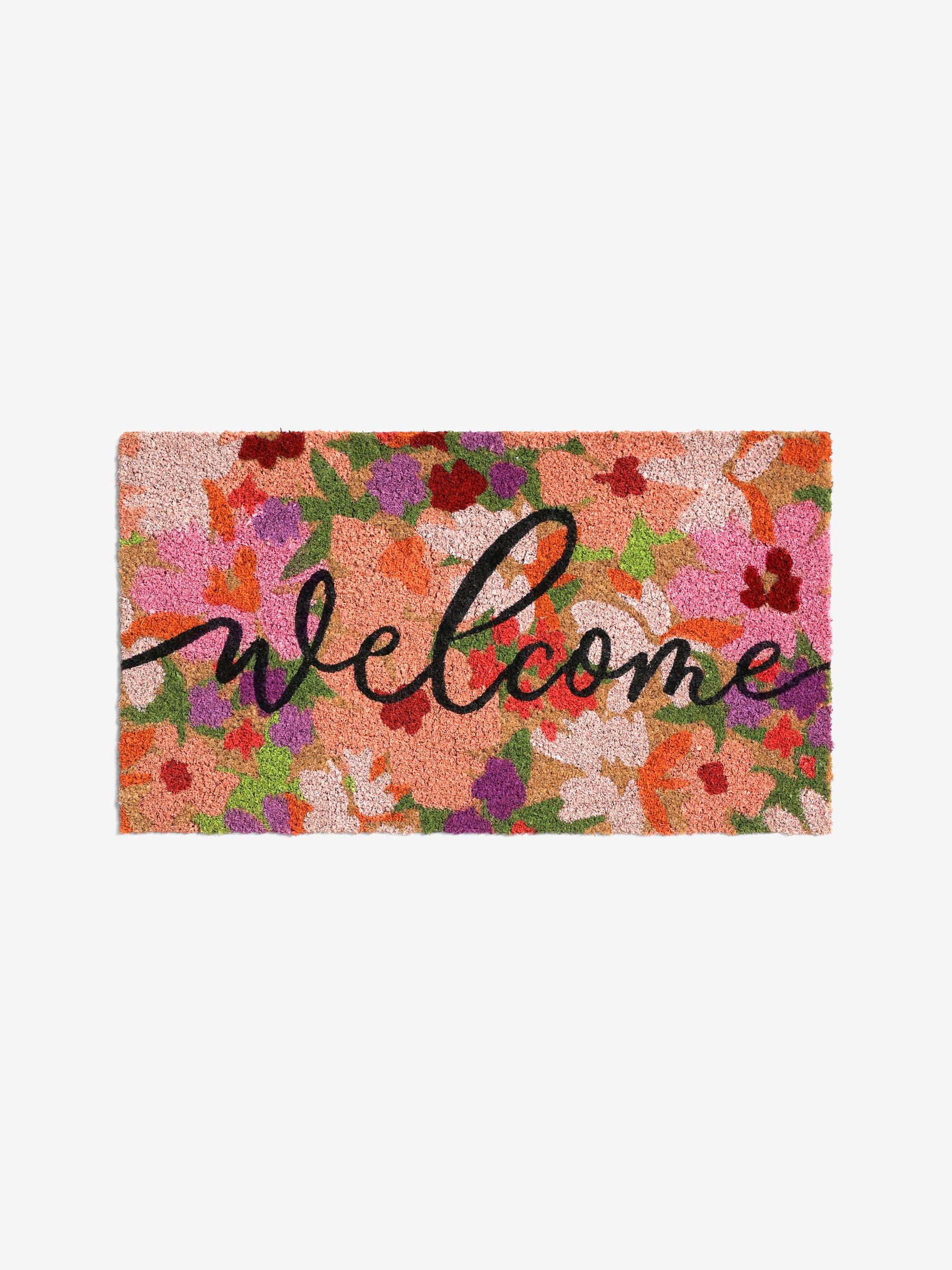 Buy Pink Floral Coir Doormat from the Next UK online shop