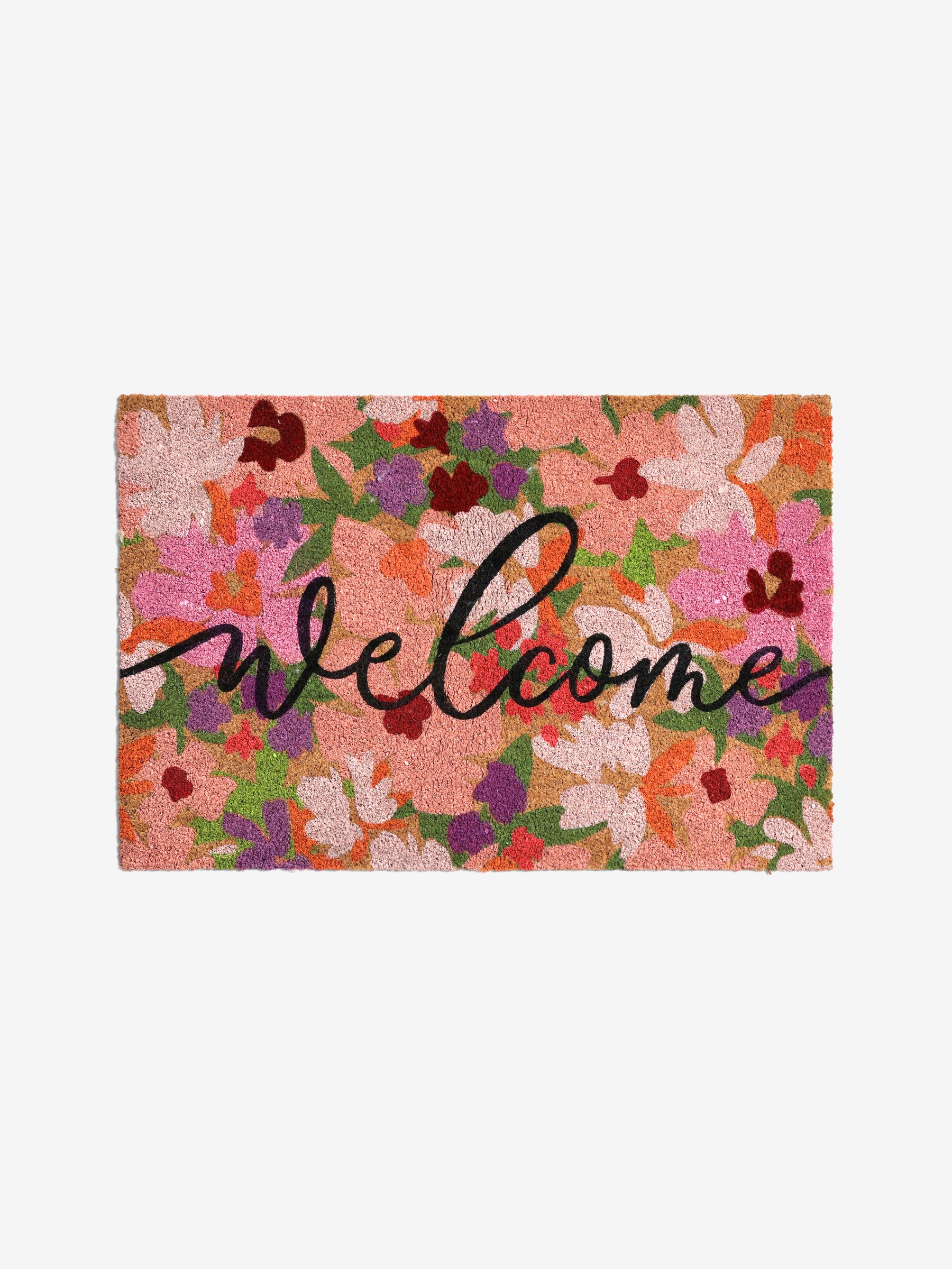 Buy Pink Floral Coir Doormat from the Next UK online shop
