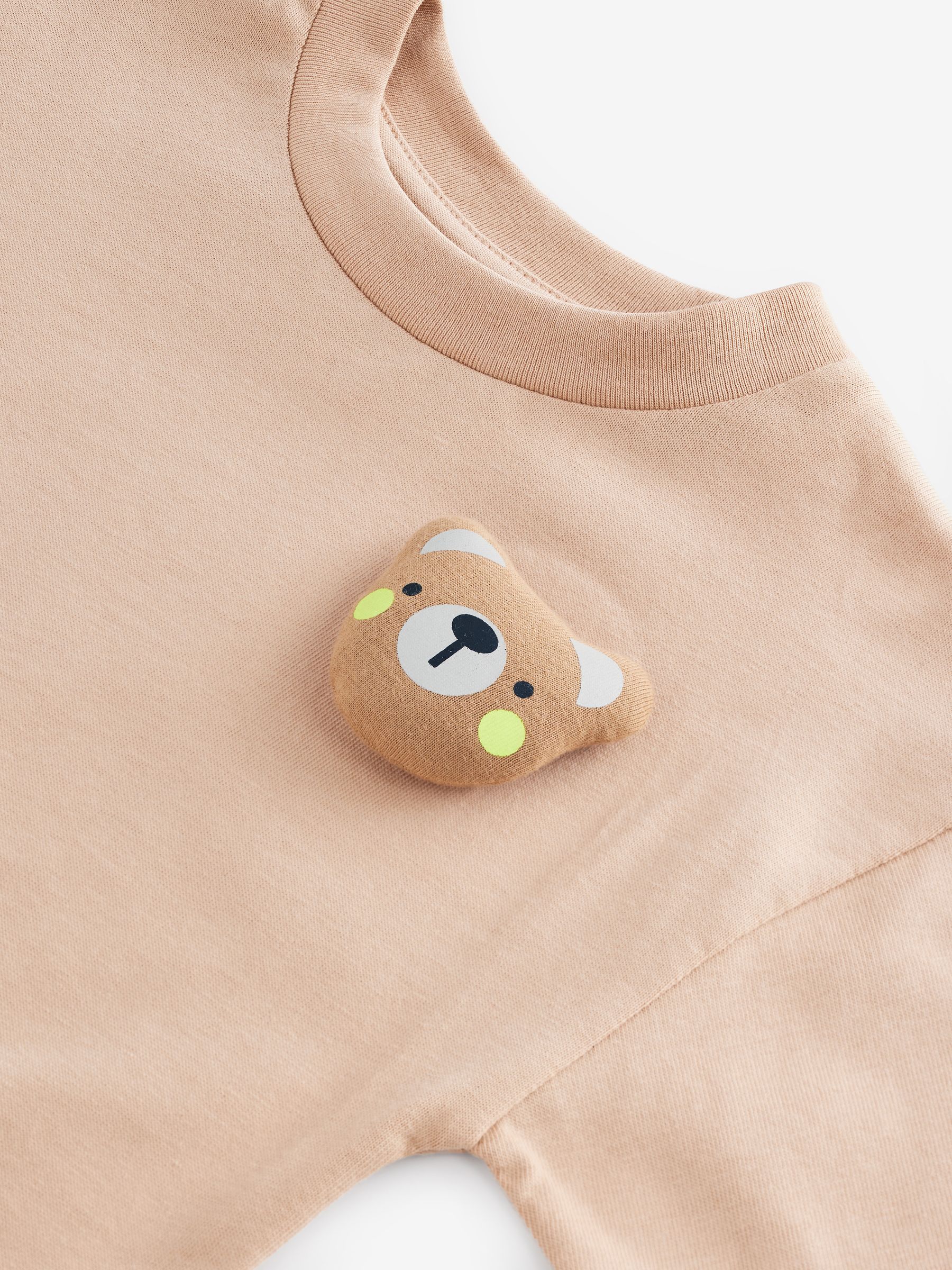 Buy Neutral/Tan Short Sleeve 3D Padded Character T-Shirt (3mths-7yrs ...