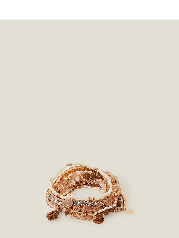 Buy Accessorize Pink Luxe Beaded Stretch Bracelets from the Next UK ...