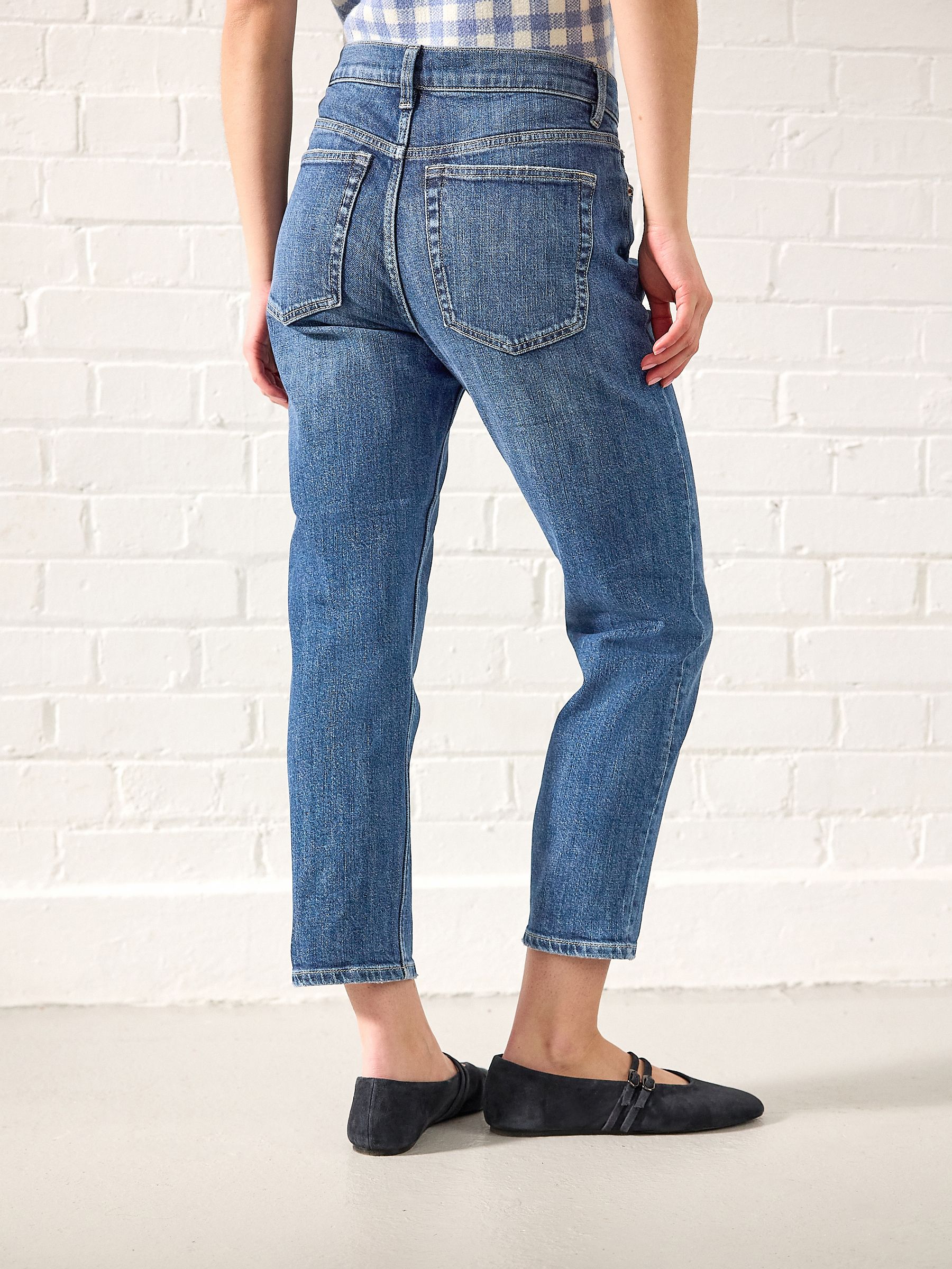 Buy Dark Blue Authentic Denim Cropped Capri Jeans from the Next UK ...