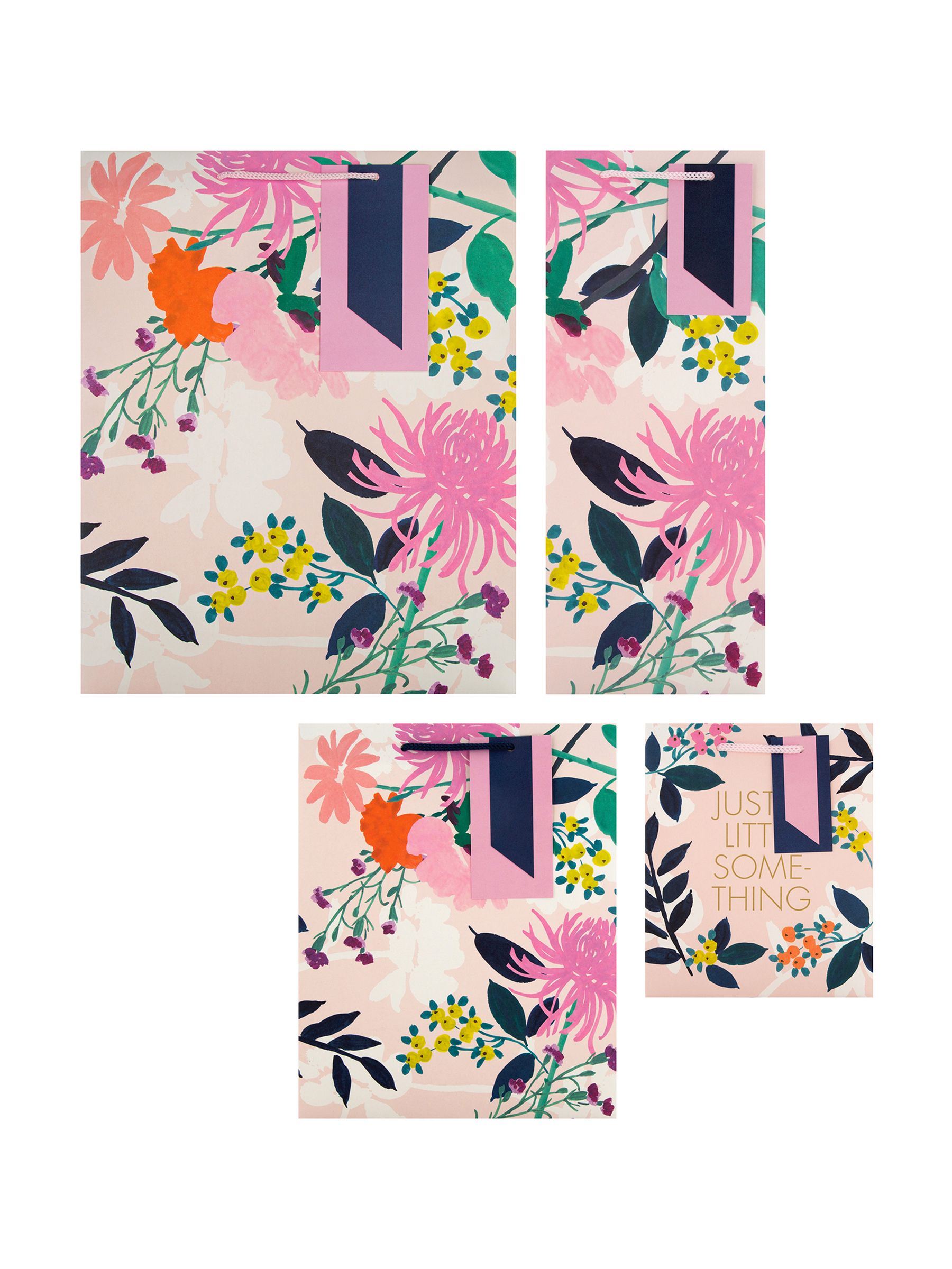 Buy Hallmark 4 Pack Multi Gift Bags In Contemporary Floral Designs from ...