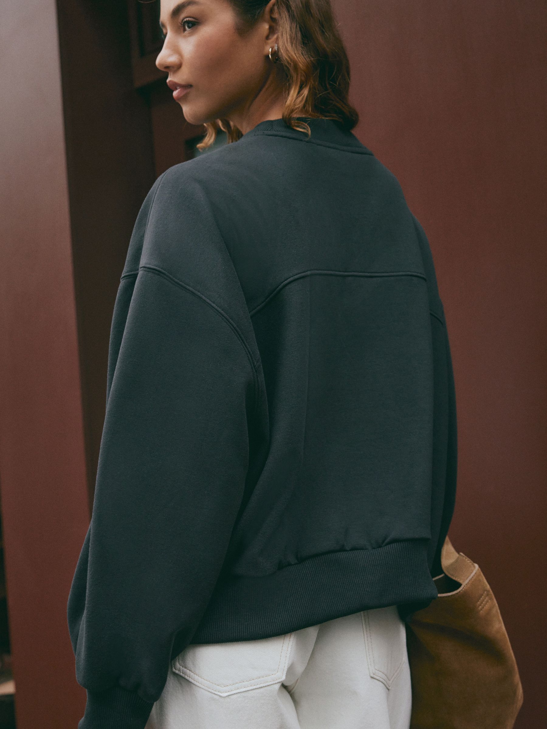 Buy self. Black Crew Neck Sweat Top from the Next UK online shop