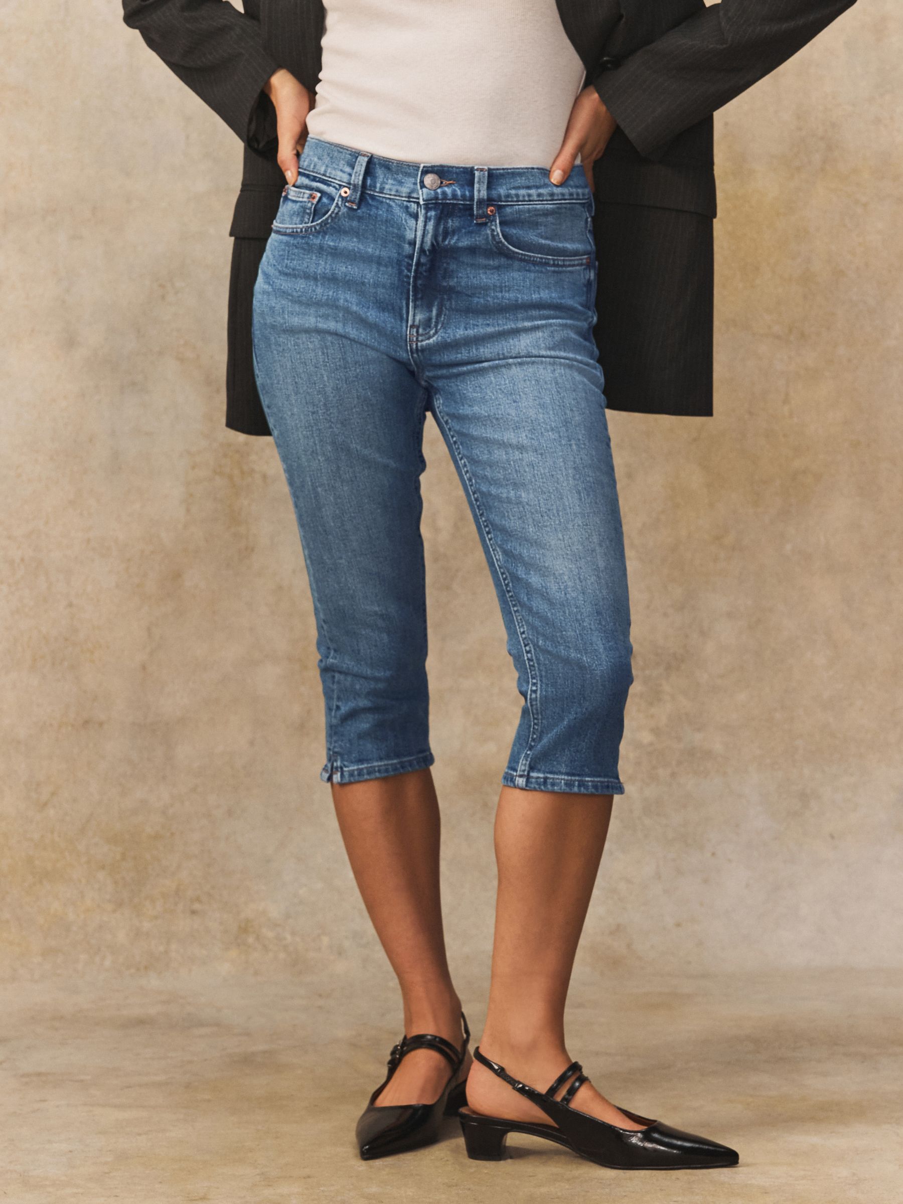 Buy Mid Blue Capri Jeans from the Next UK online shop