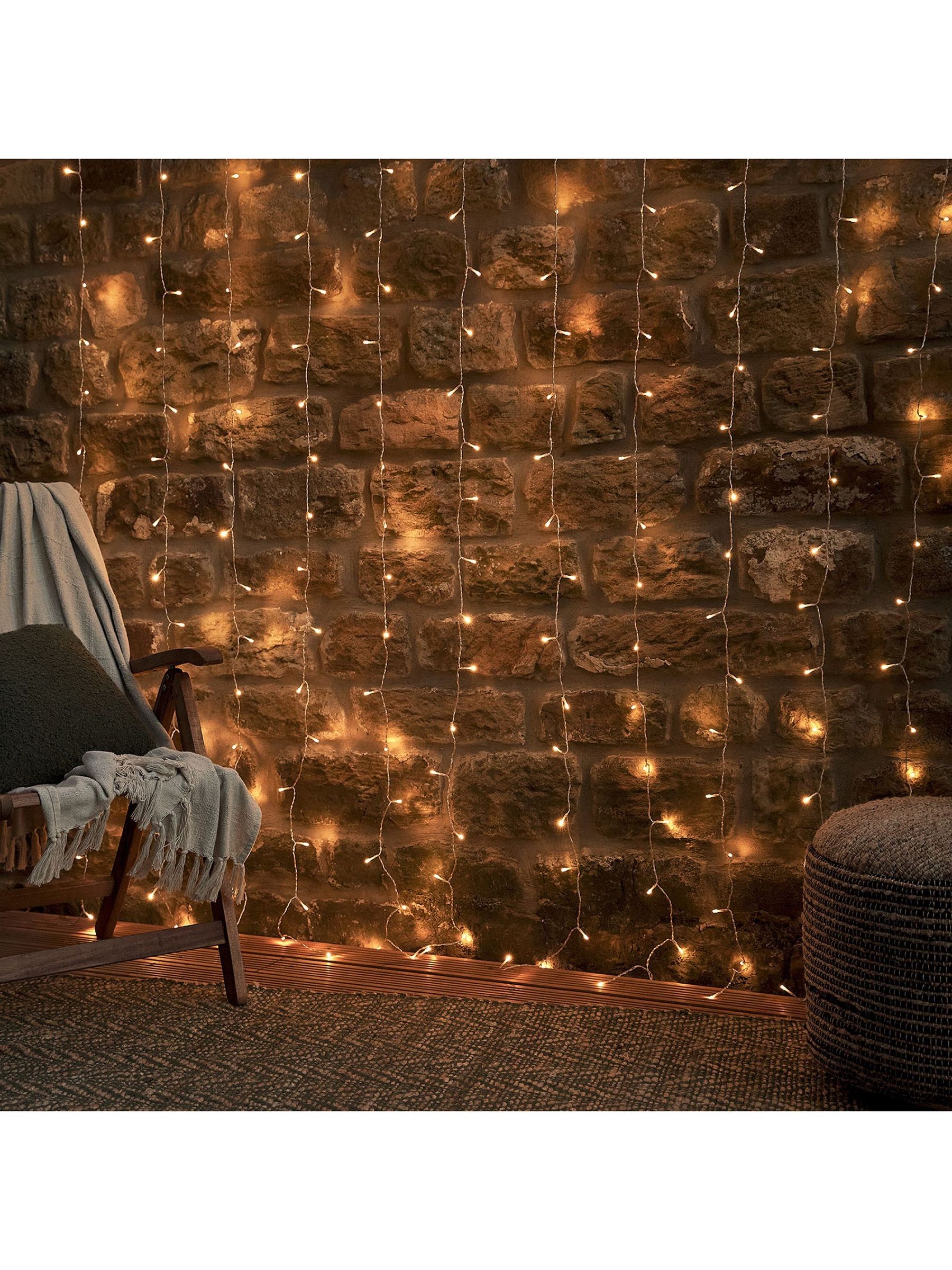 Buy Lights4fun Warm White Dual Colour Outdoor LED Curtain Lights with ...