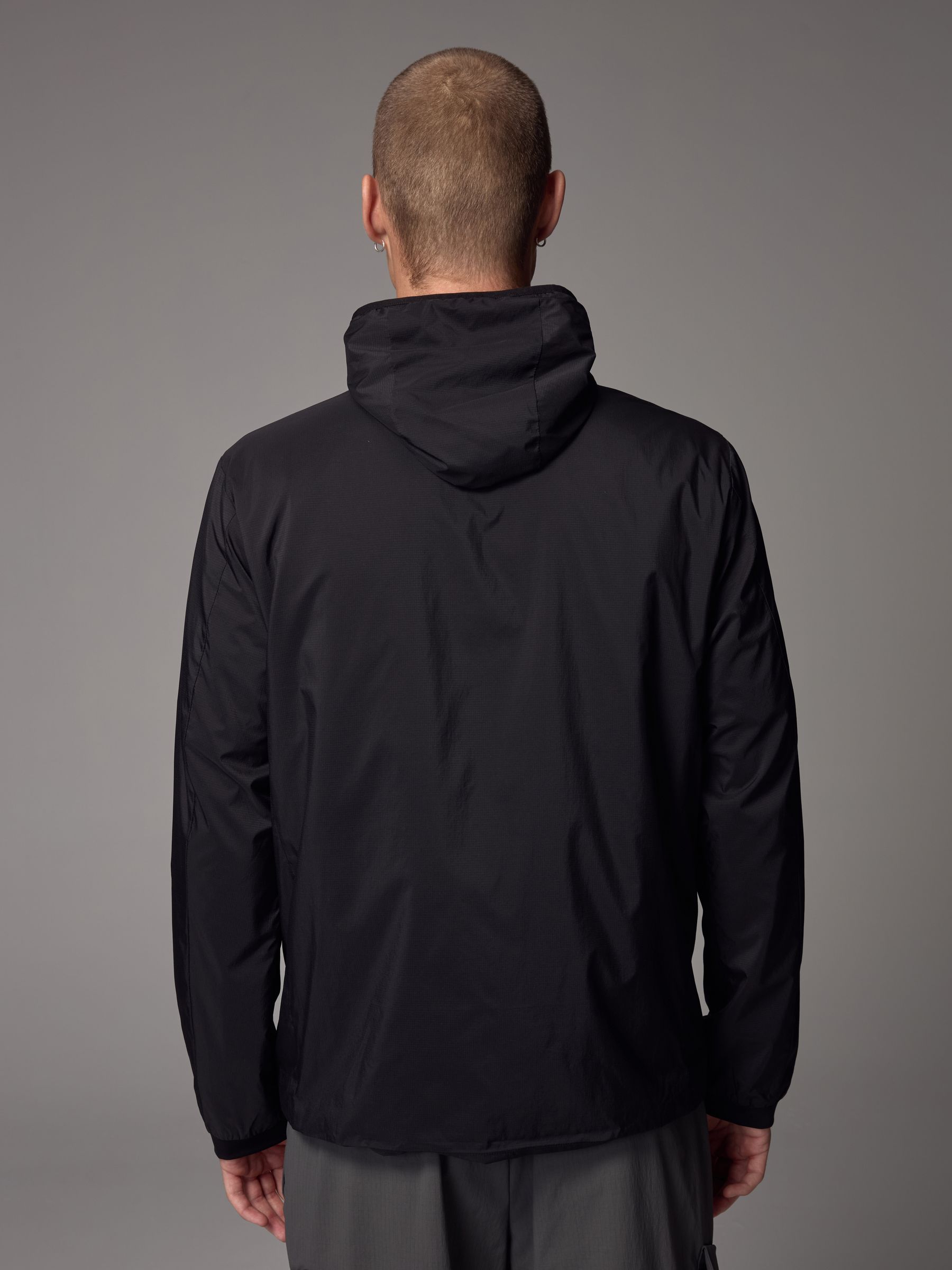 Buy Black Shower Resistant Lightweight Hooded Anorak Jacket from the ...