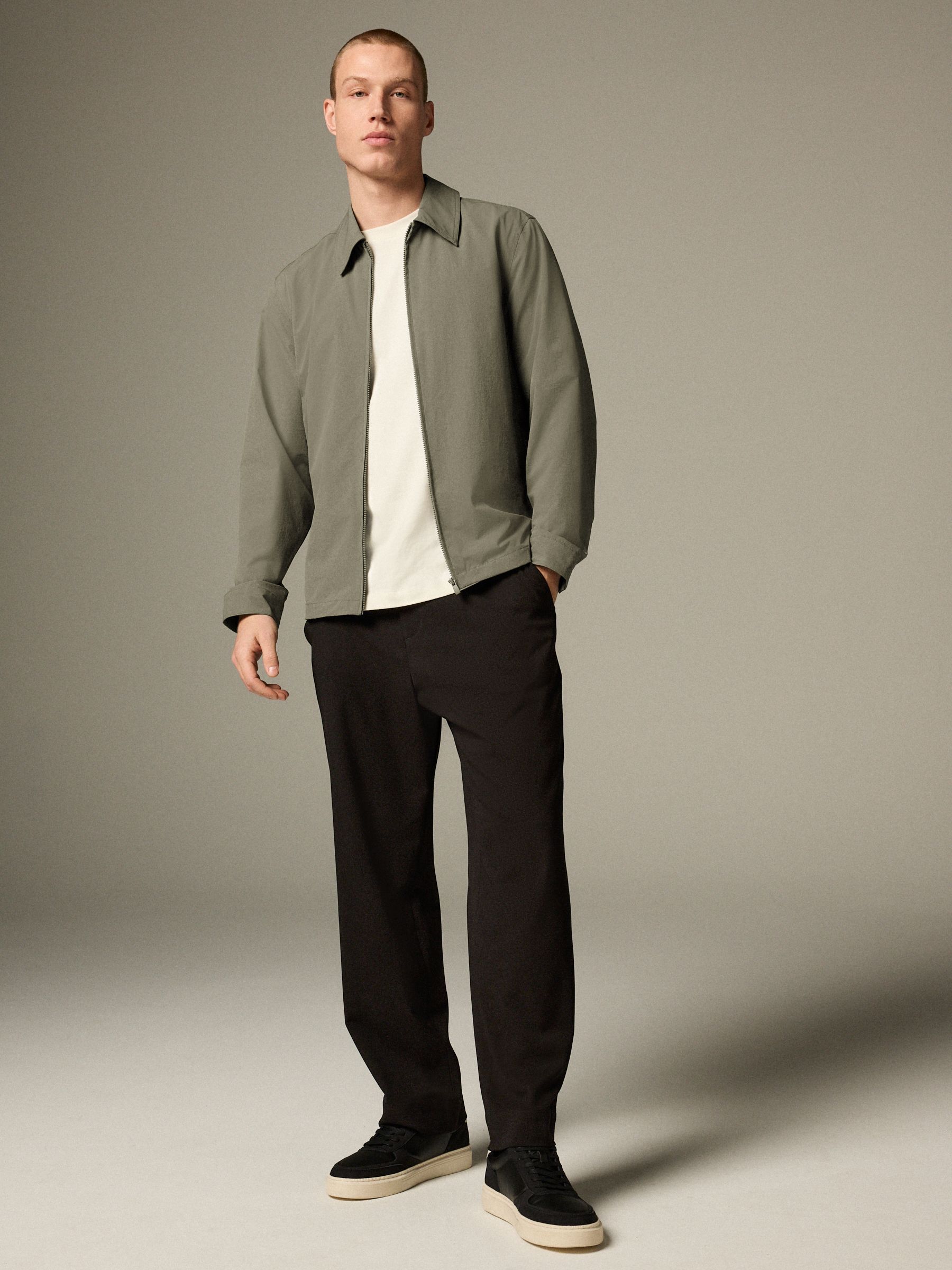 Buy Sage Green Lightweight Collared Shacket from the Next UK online shop