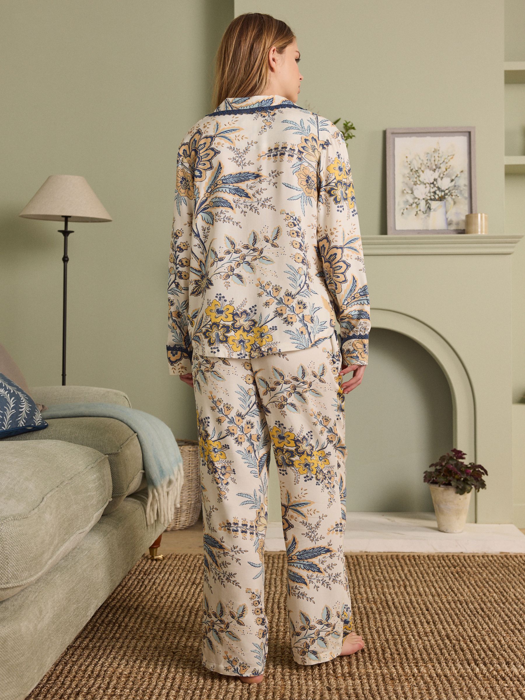 Buy Laura Ashley Ecru Marlbrook Button Through Pyjamas from the Next UK ...