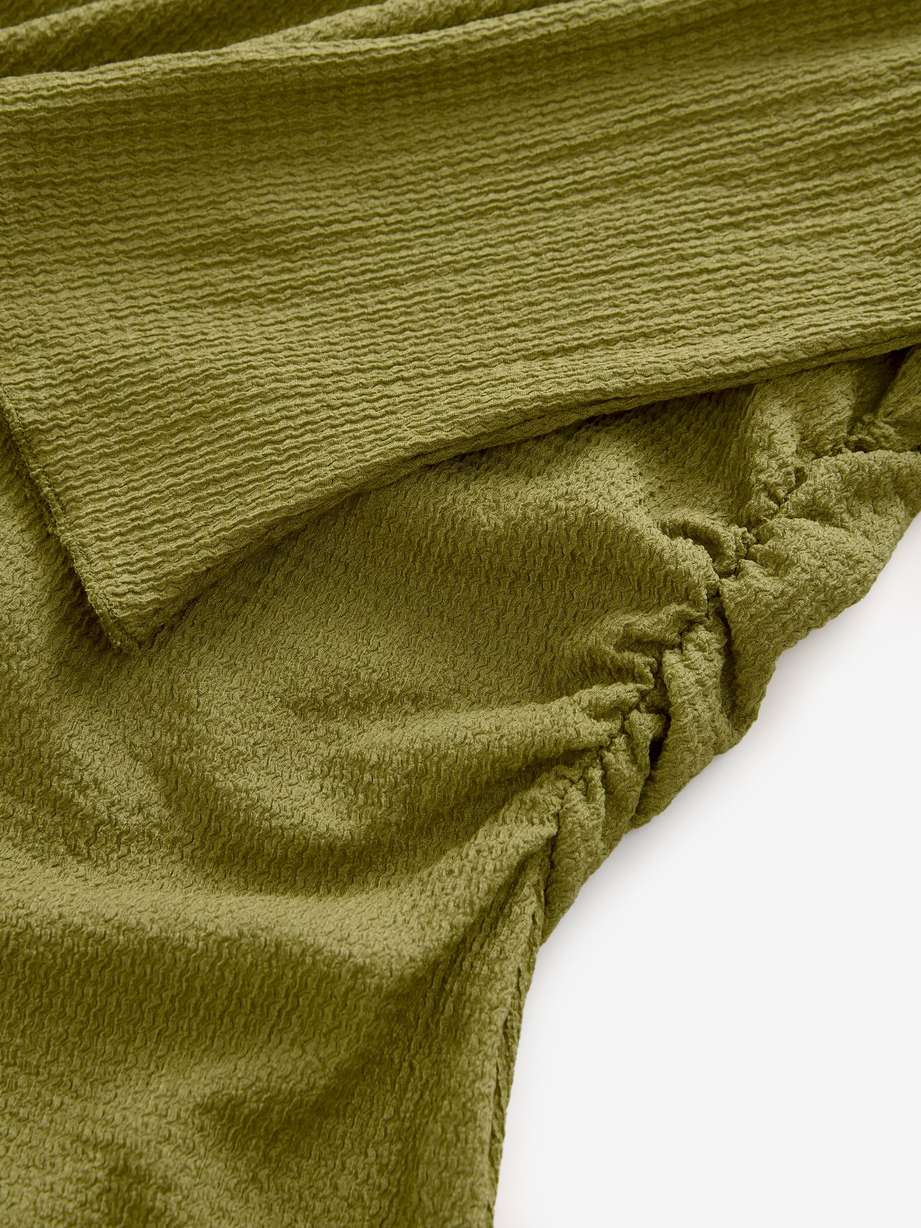 Buy Olive Green Long Sleeves Ruched Mini Dress from Next Ireland