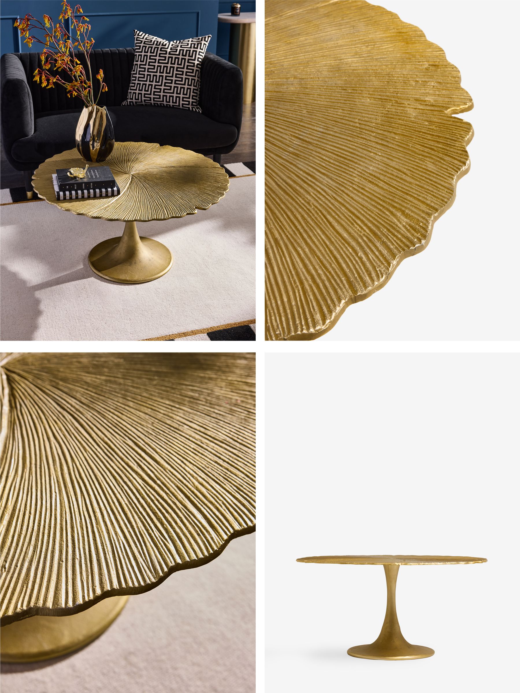 Buy Gold Cast Metal Flower Coffee Table from the Next UK online shop