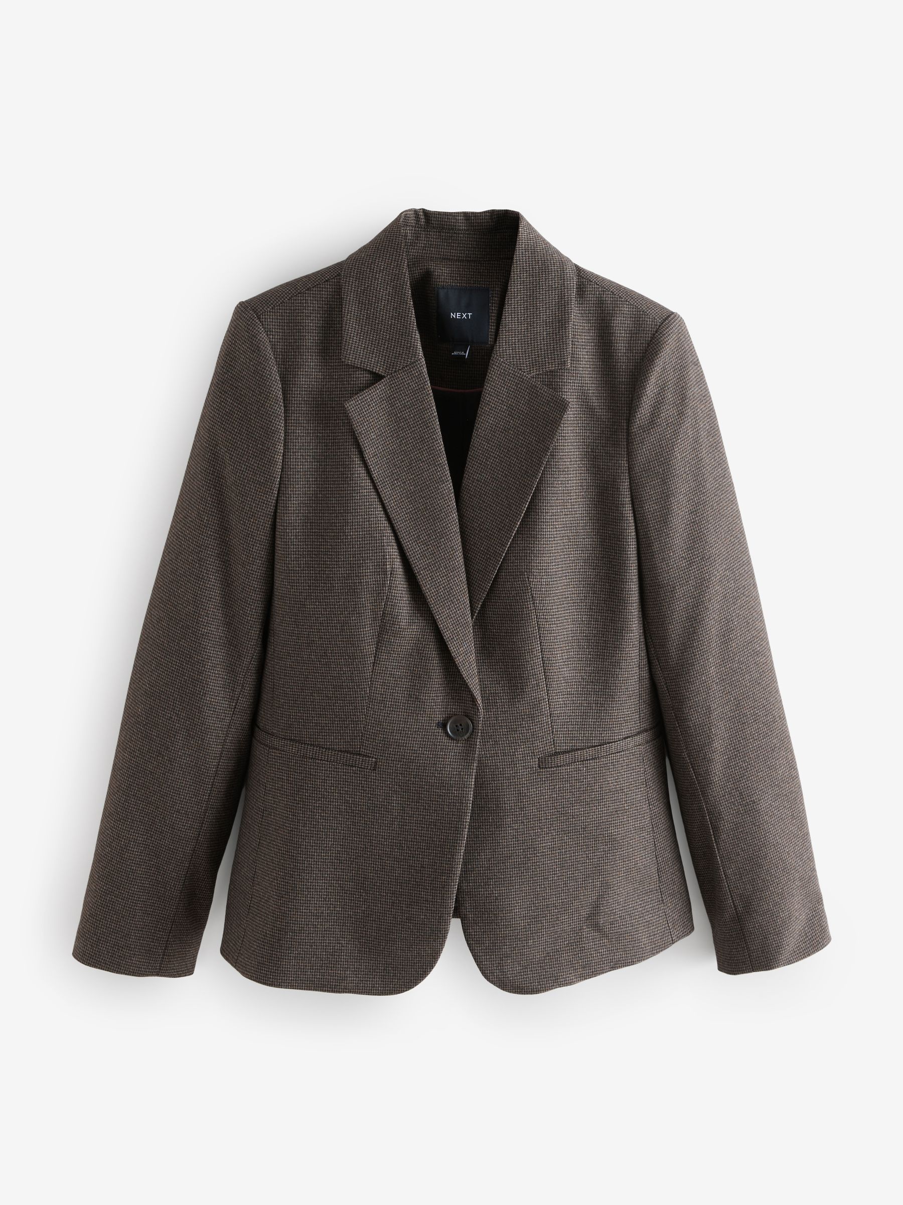 Buy Brown Tailored Checked Single Breasted Blazer from the Next UK ...
