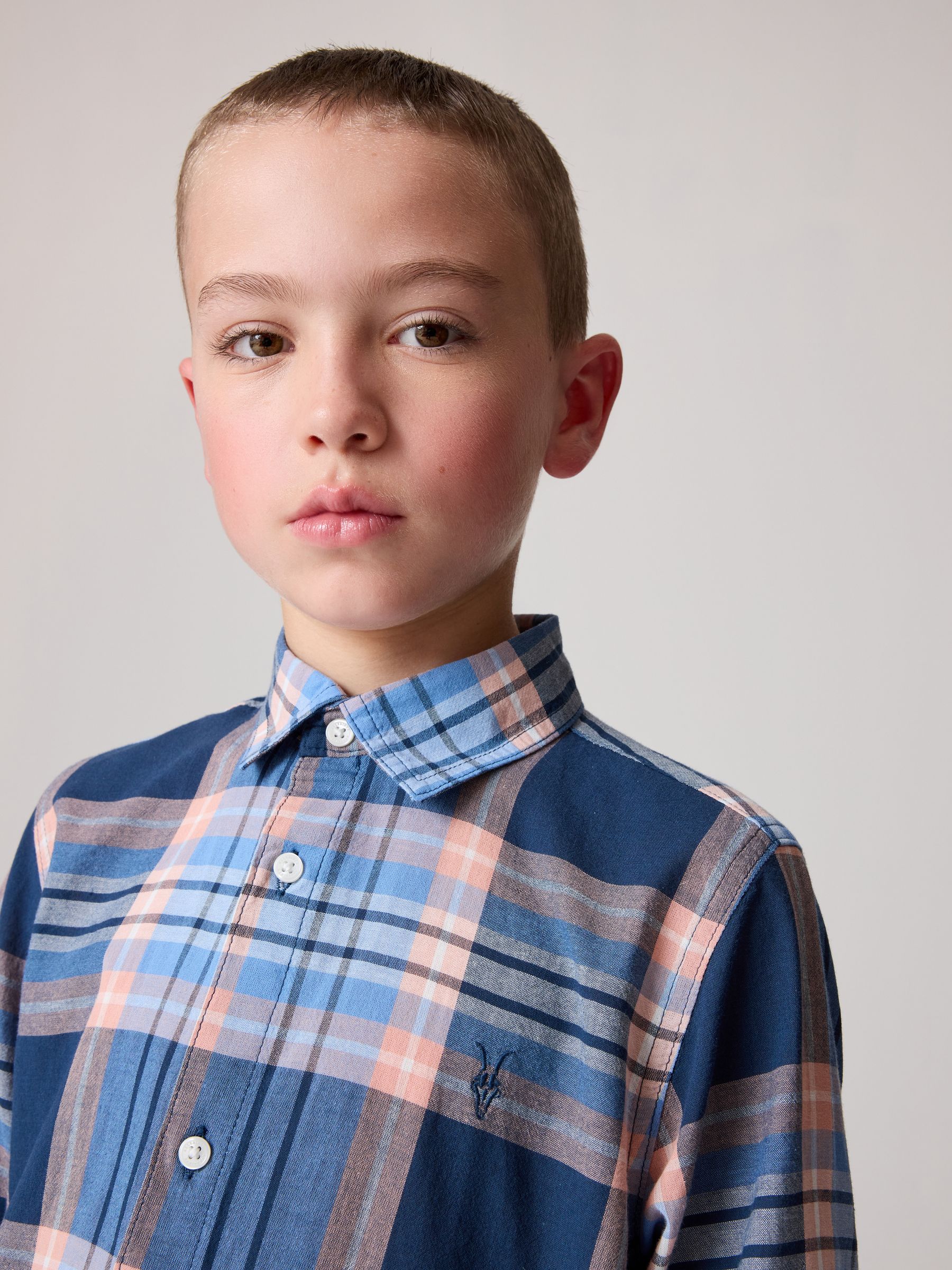 Buy smALLSAINTS Multi 100% Cotton Ventana Checked Boys Shirt from the ...