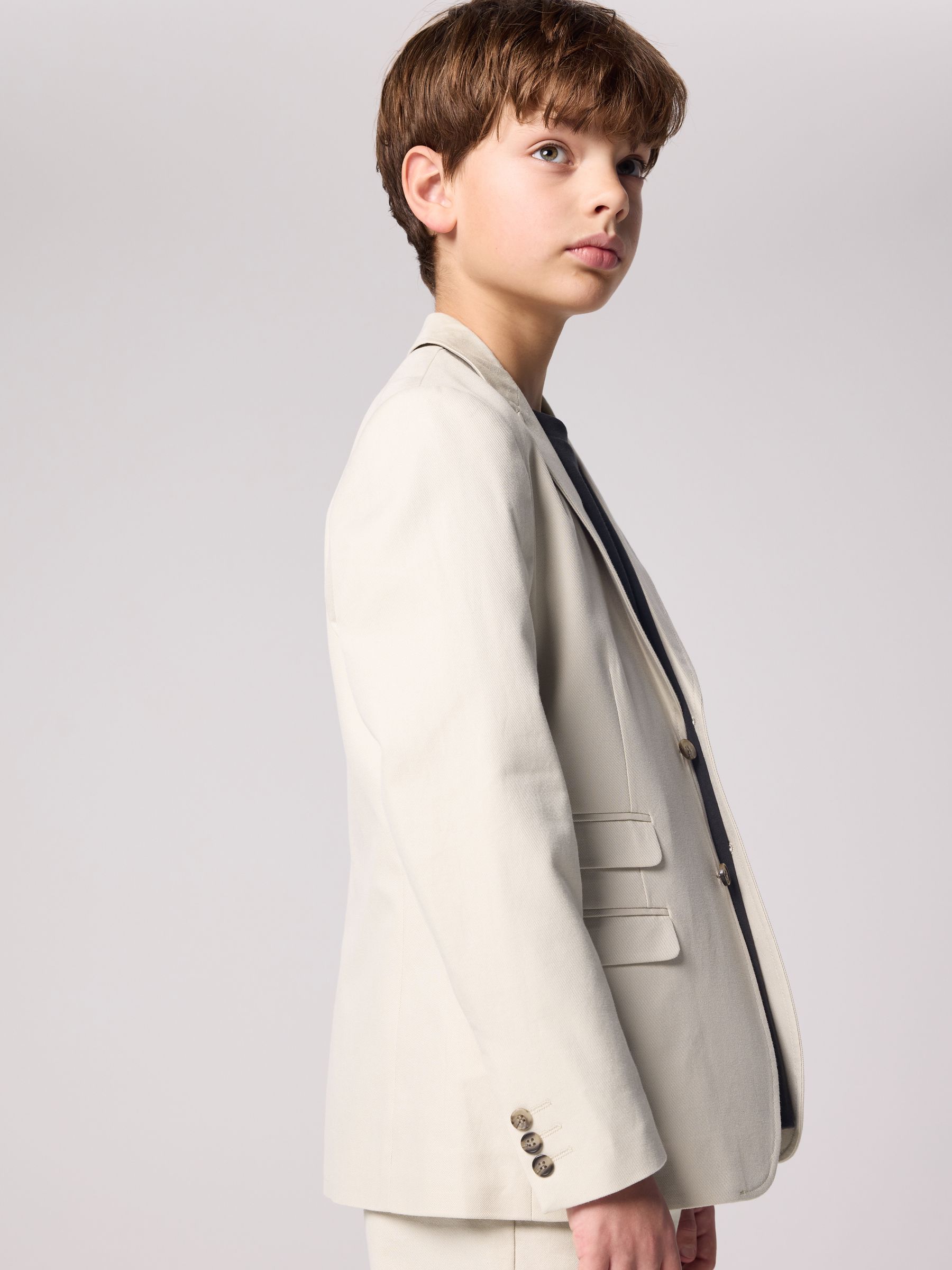 Buy smALLSAINTS Beige Boys Relaxed Fit Sainte Suit Jacket from the Next ...