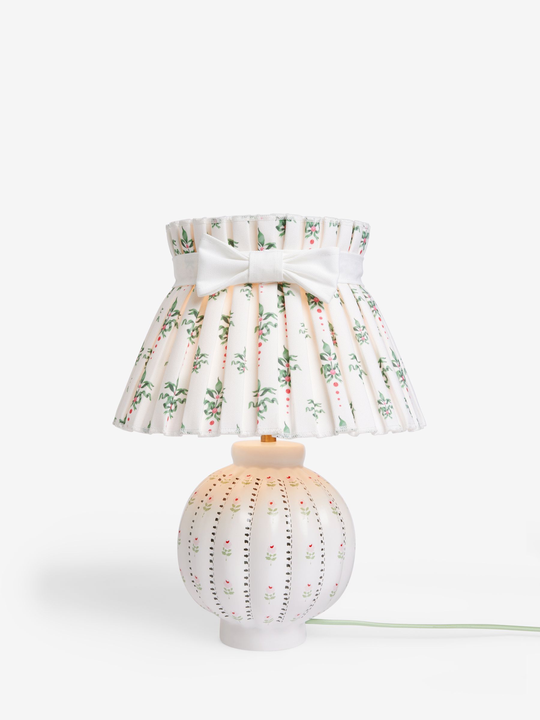 Buy Cath Kidston Cream/Green Ceramic Orb Table Lamp from the Next UK online shop