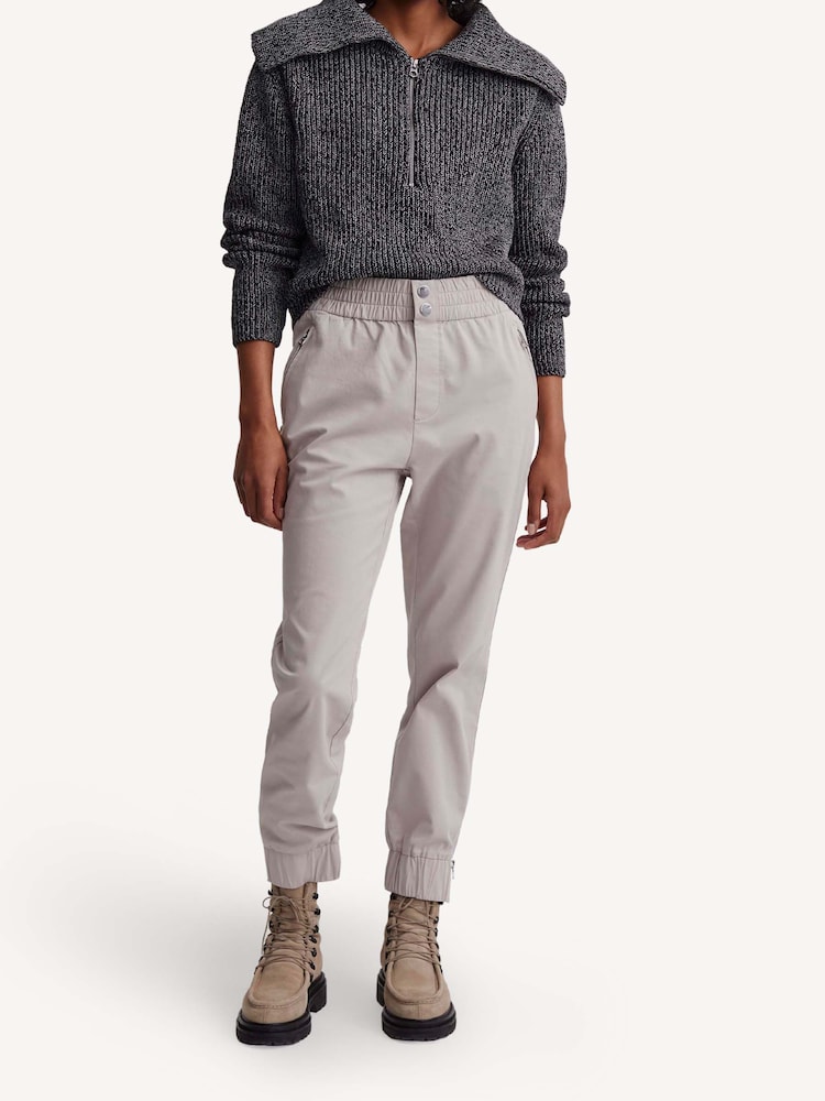 Varley Black Elise Half Zip Knit 100% Cotton Jumper | Seasons