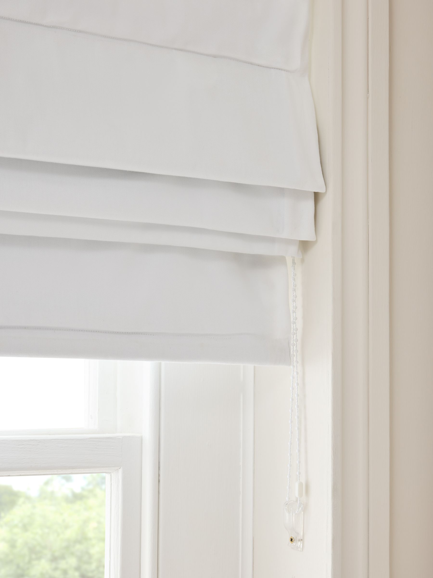 Buy White Ready Made Blackout/Thermal Cotton Roman Blind from the Next ...