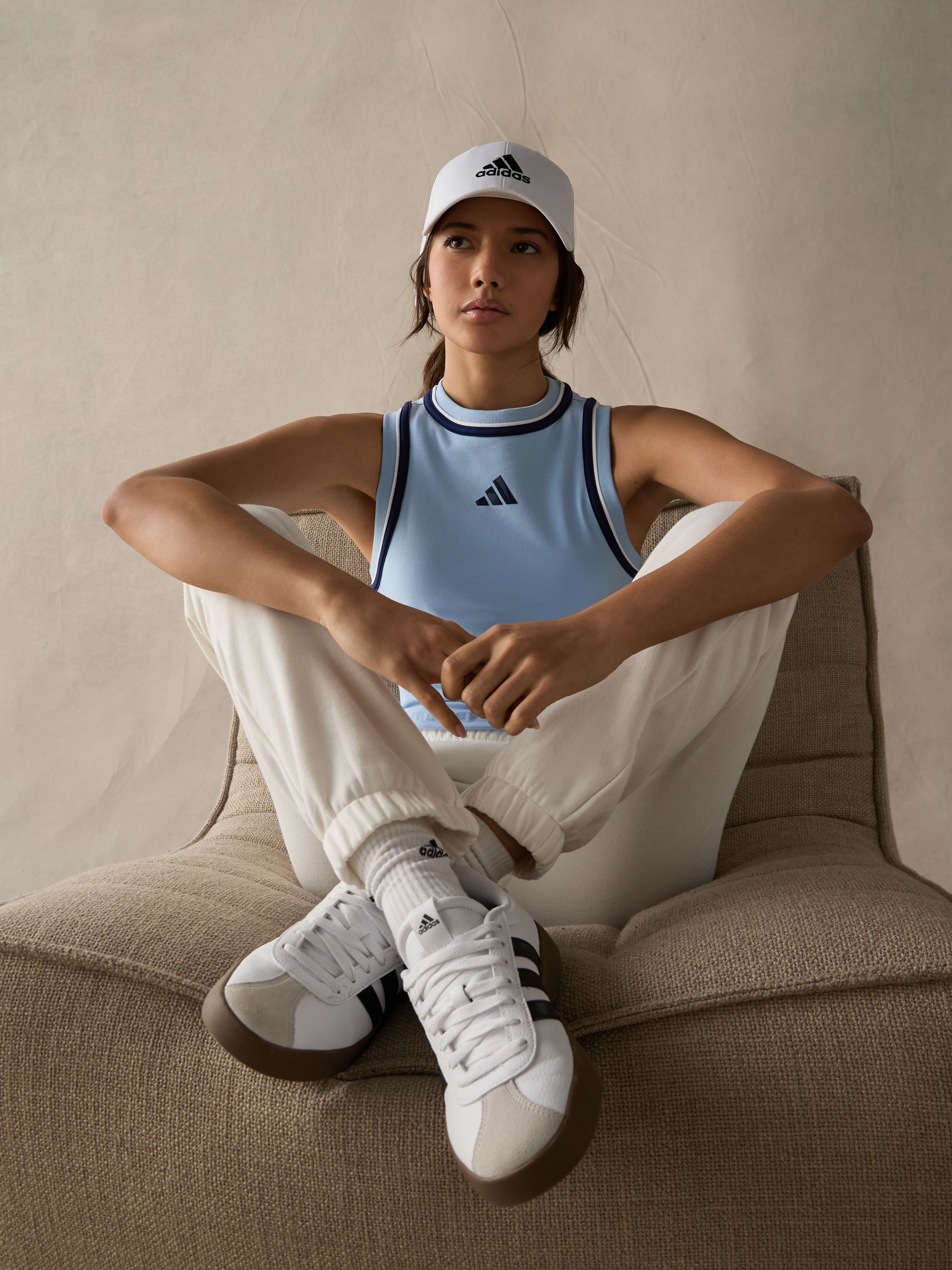 Buy adidas Blue Colourblock Crop Vest from the Next UK online shop