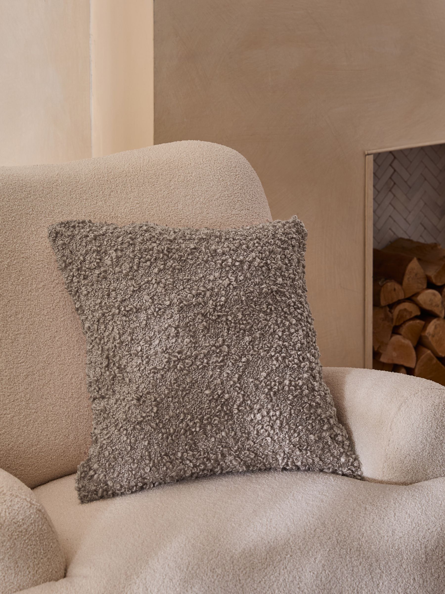 Buy Dark Natural Cosy Texture 50 x 50cm Cushion from the Next UK online ...