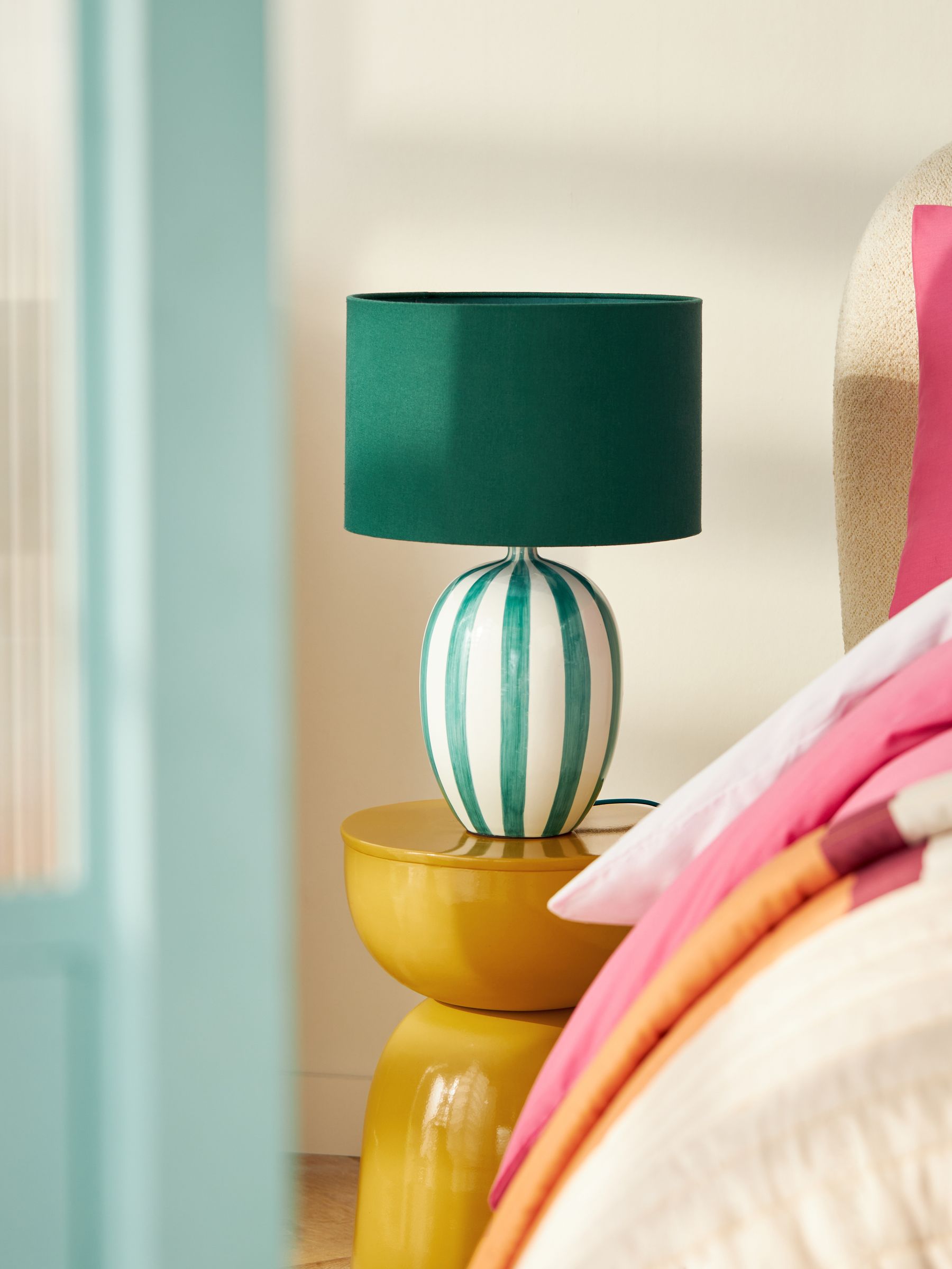 Buy Green Stripe Table Lamp from the Next UK online shop