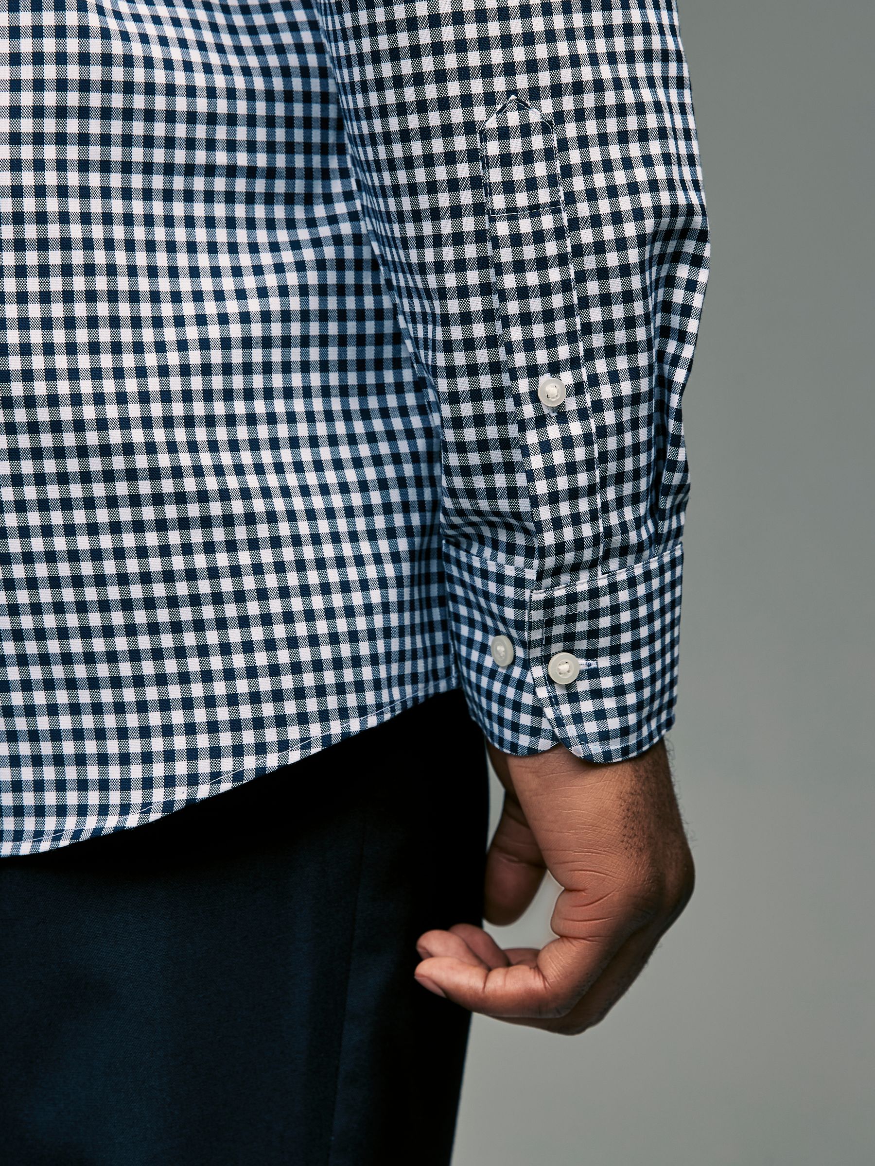 Buy Blue Gingham/Red Gingham Regular Fit Easy Iron Oxford Shirts 2 ...