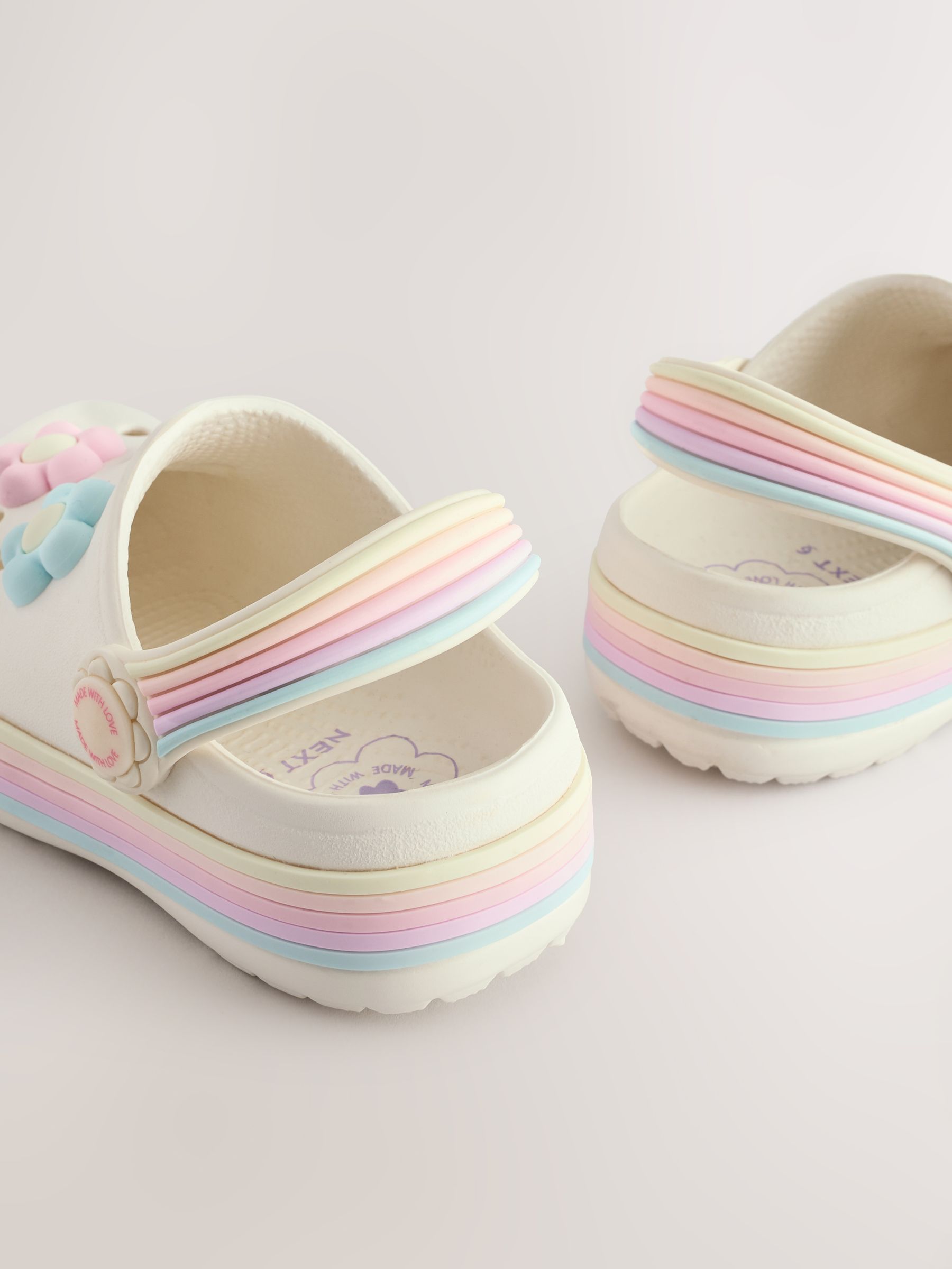 Buy White Daisy Light Up Clogs from the Next UK online shop