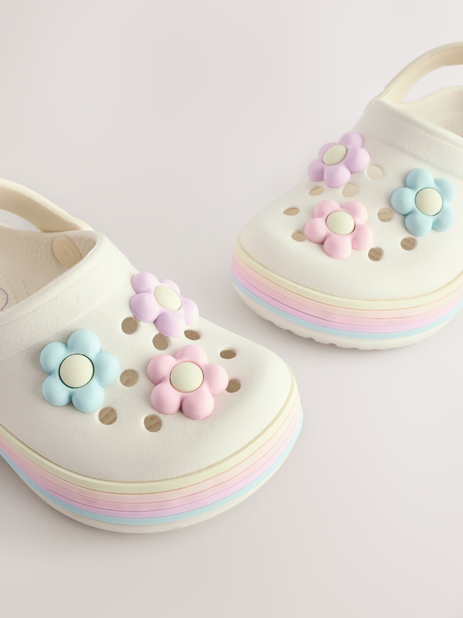 Buy White Daisy Light Up Clogs from the Next UK online shop