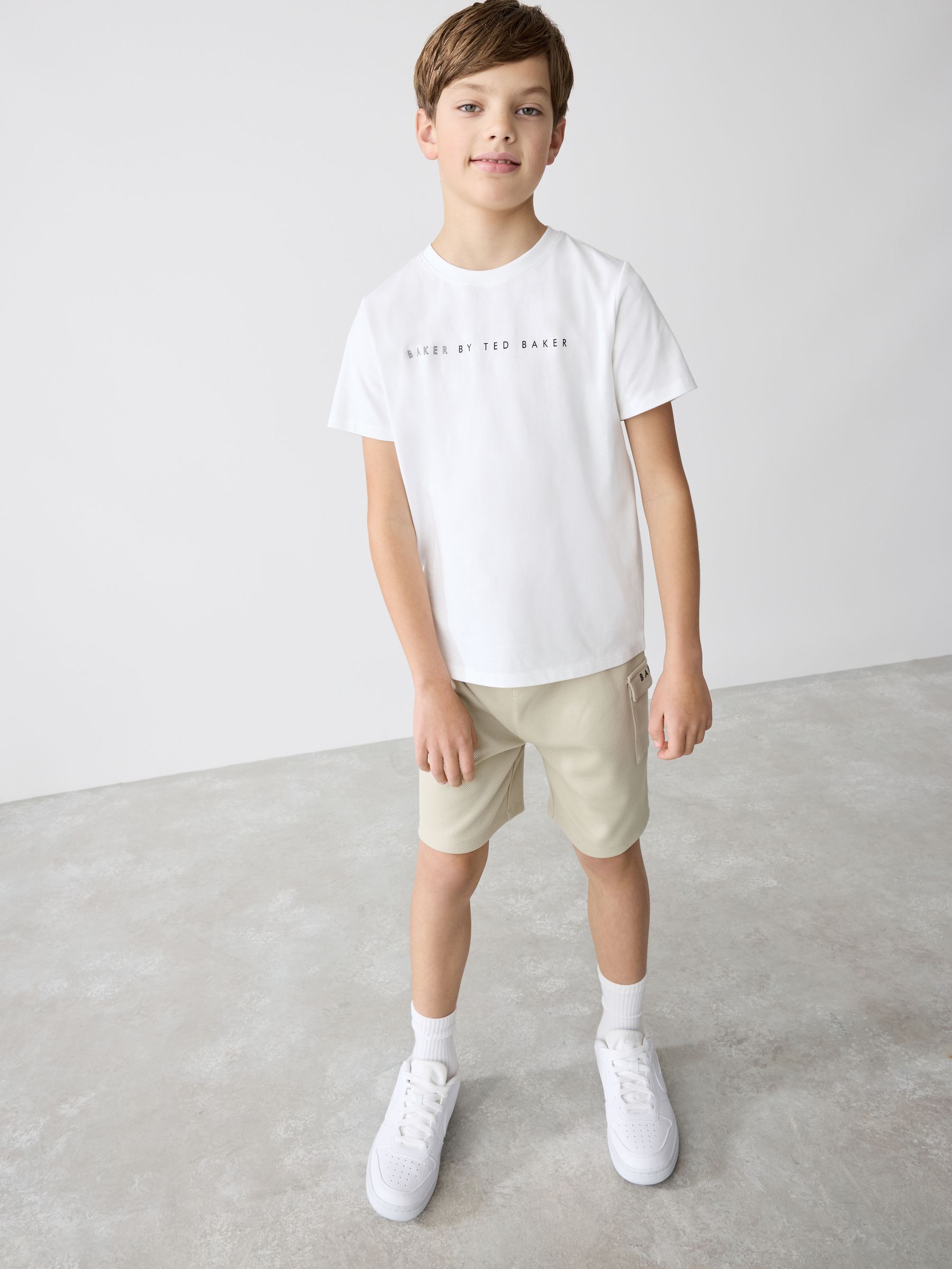 Buy Baker by Ted Baker Stone Shacket T-Shirt And Shorts Set from Next ...