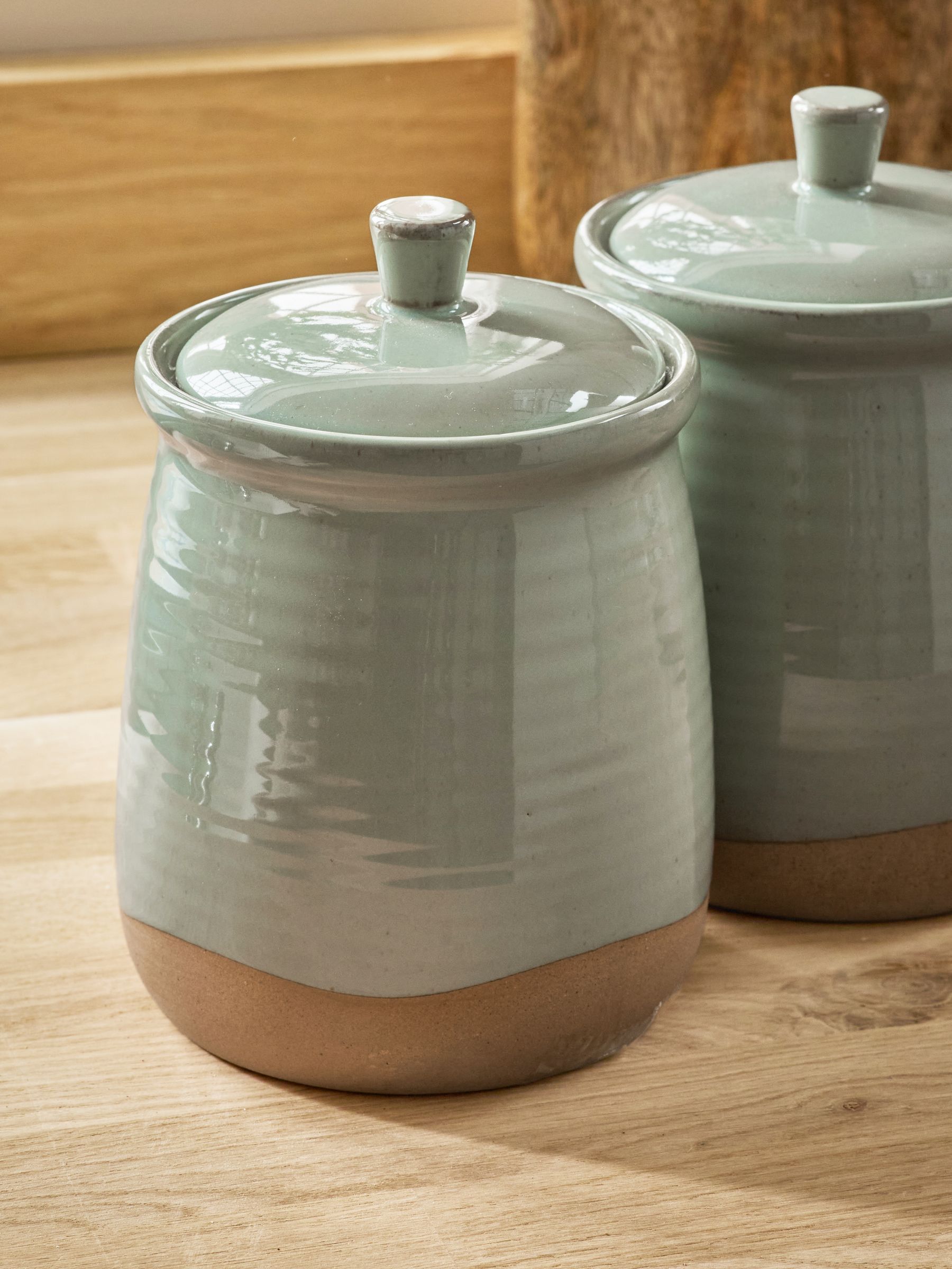 Buy Set of 3 Sage Green Wolton Storage Jars from the Next UK online shop