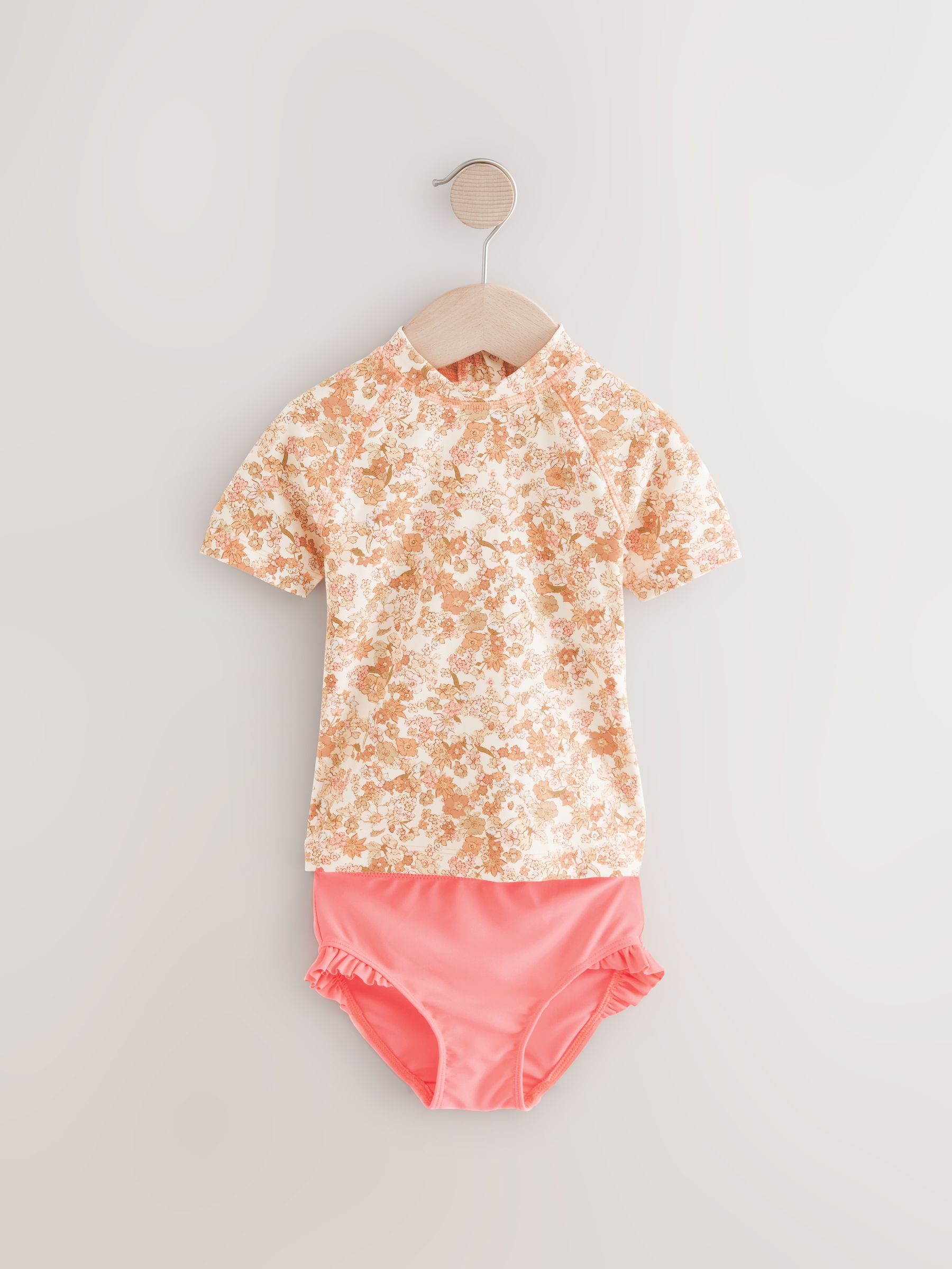 Buy Ochre Yellow Ditsy Sunsafe Rash Vest Set (3mths-7yrs) from the Next ...