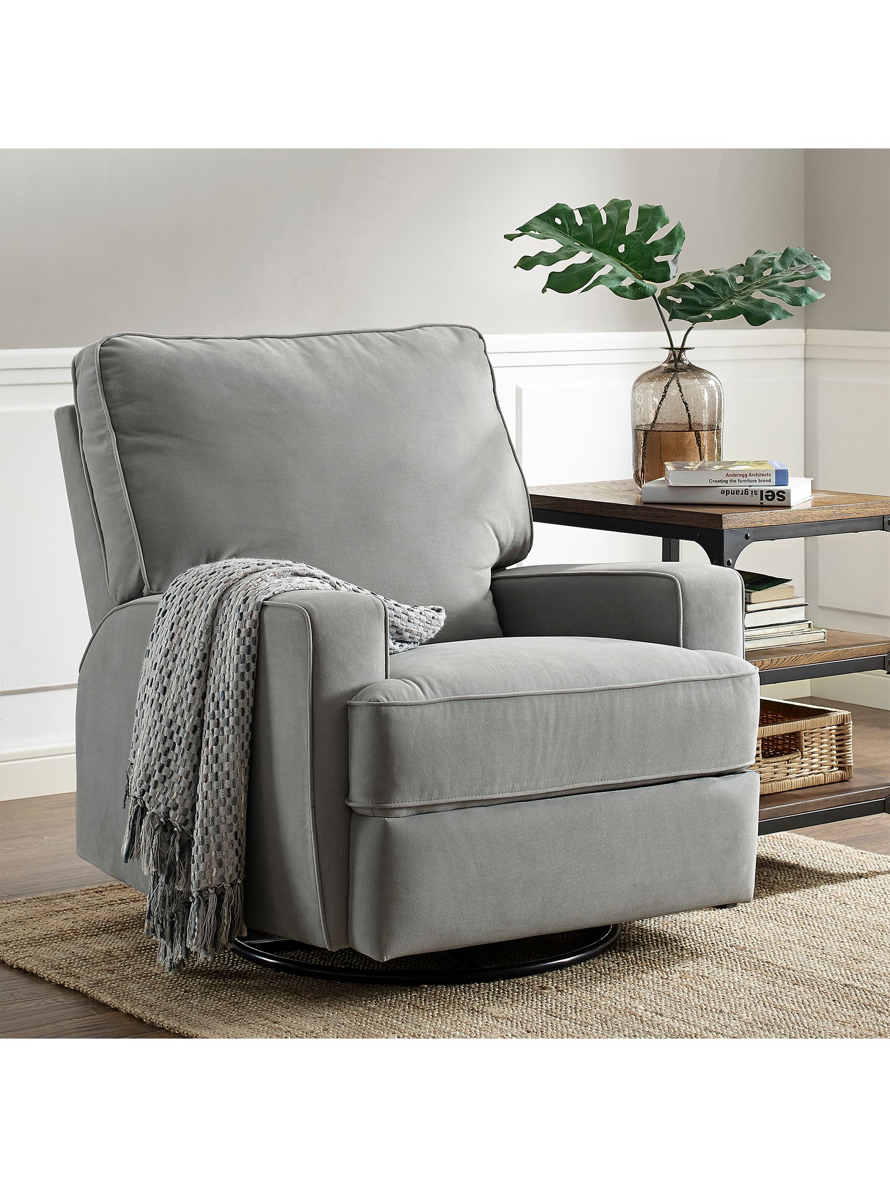 Buy Dorel Home Grey Rylan Swivel & Gliding Recliner Chair from the Next ...
