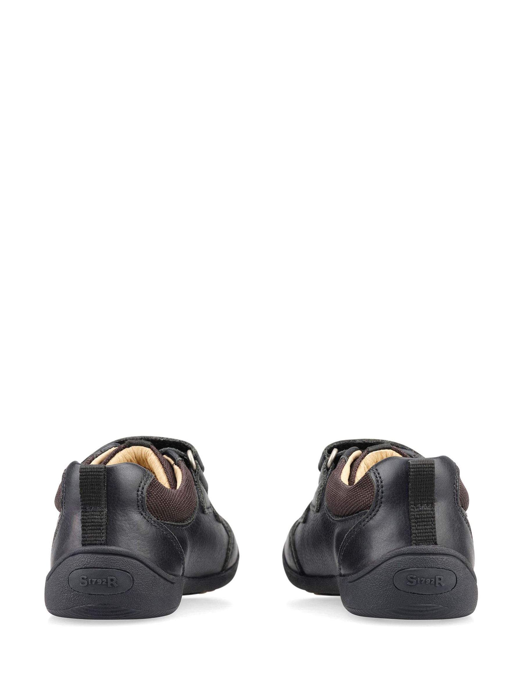 Buy Start Rite Zig Zag Leather Rip Tape School Black Shoes from the ...