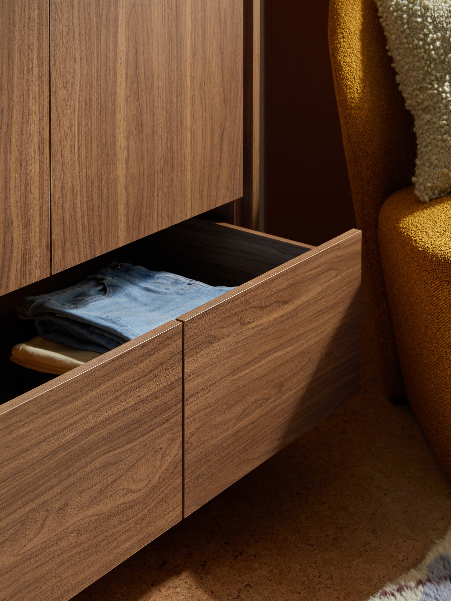 Buy MADE.COM Dark Walnut Effect Kaci Triple Wardrobe from the Next UK ...