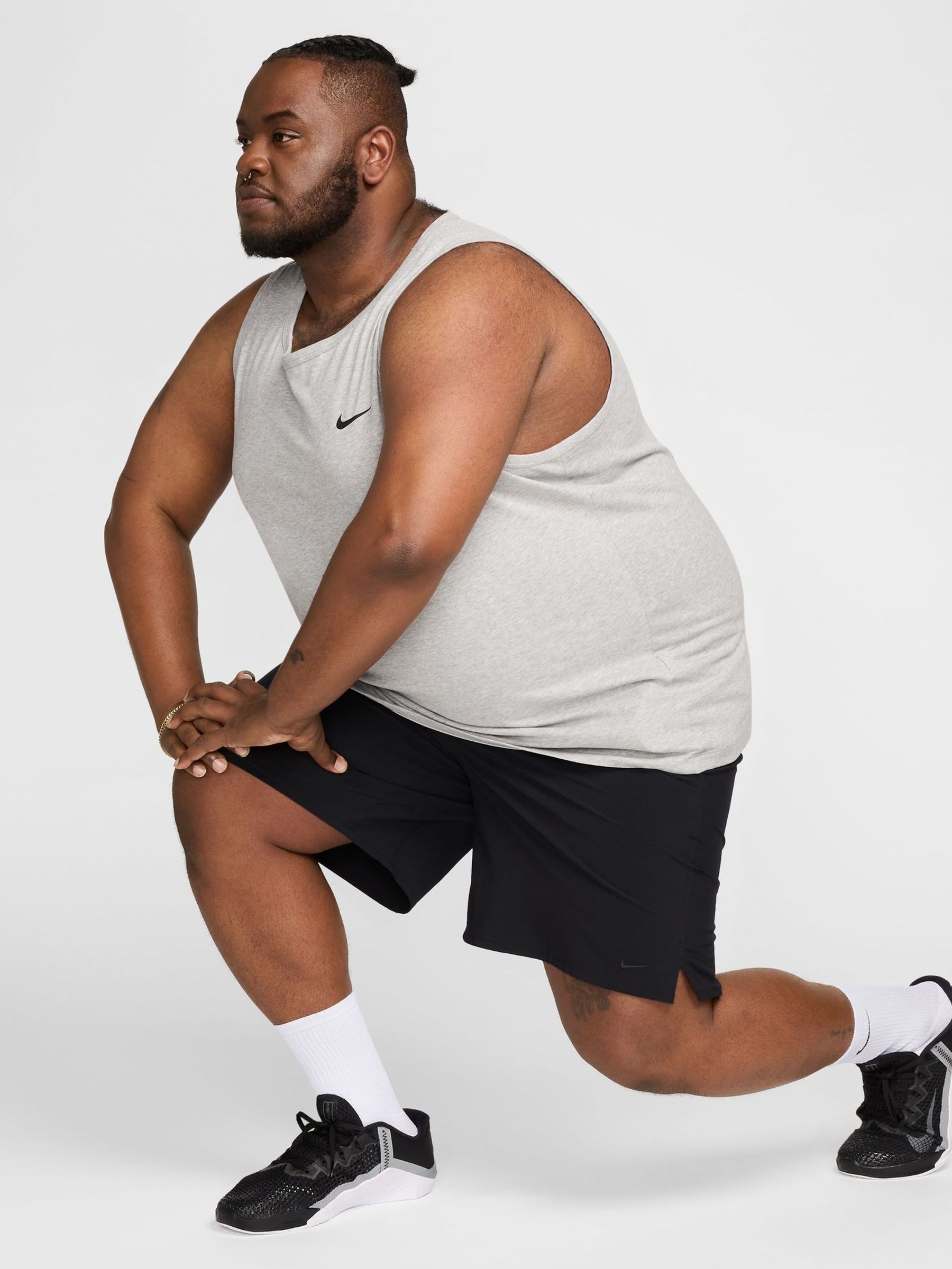 Buy Nike Dark Grey Heather Dri-FIT Training Vest Top from the Next UK ...