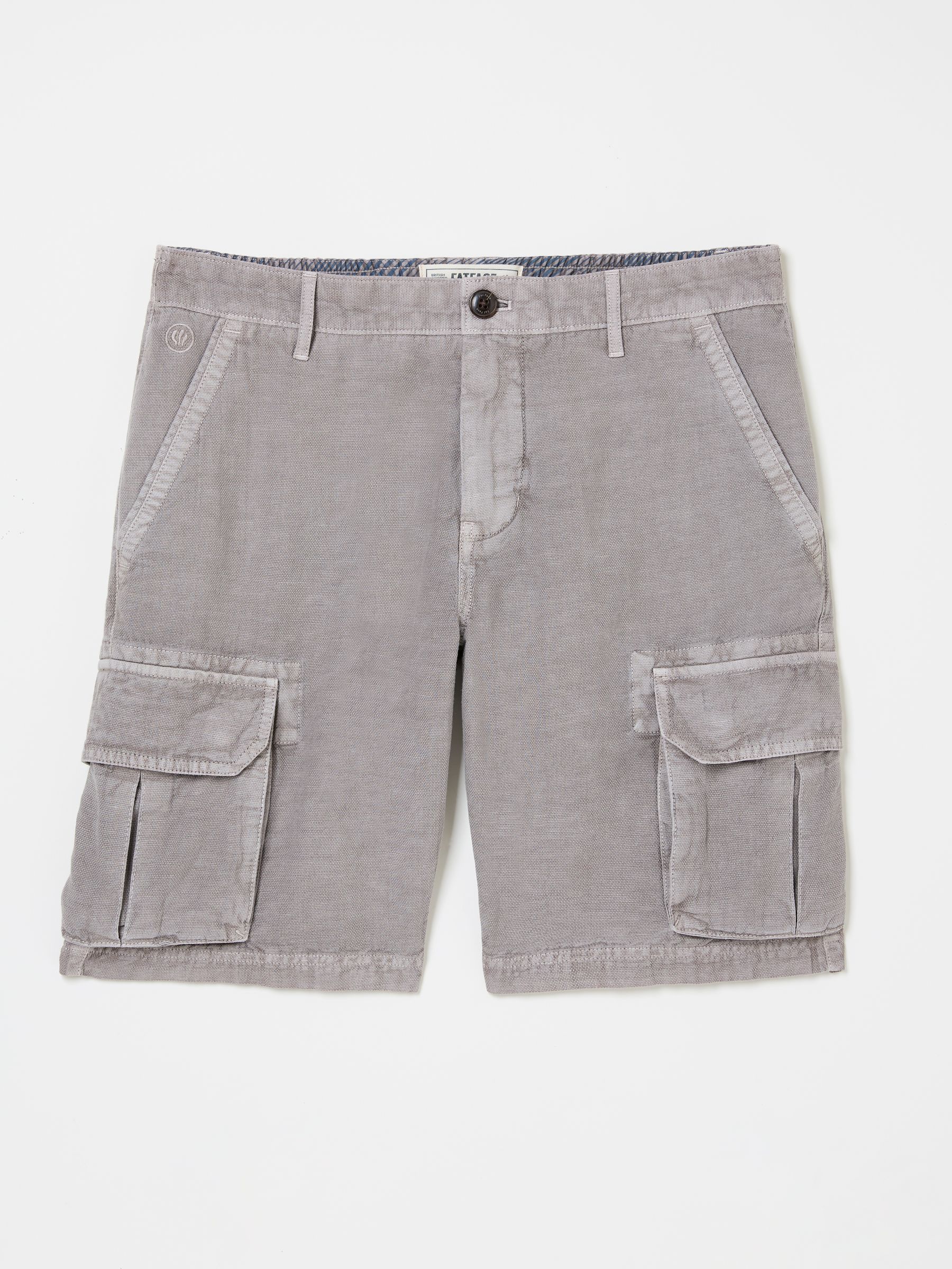 Buy FatFace Grey Cotton Linen Cargo Shorts from the Next UK online shop