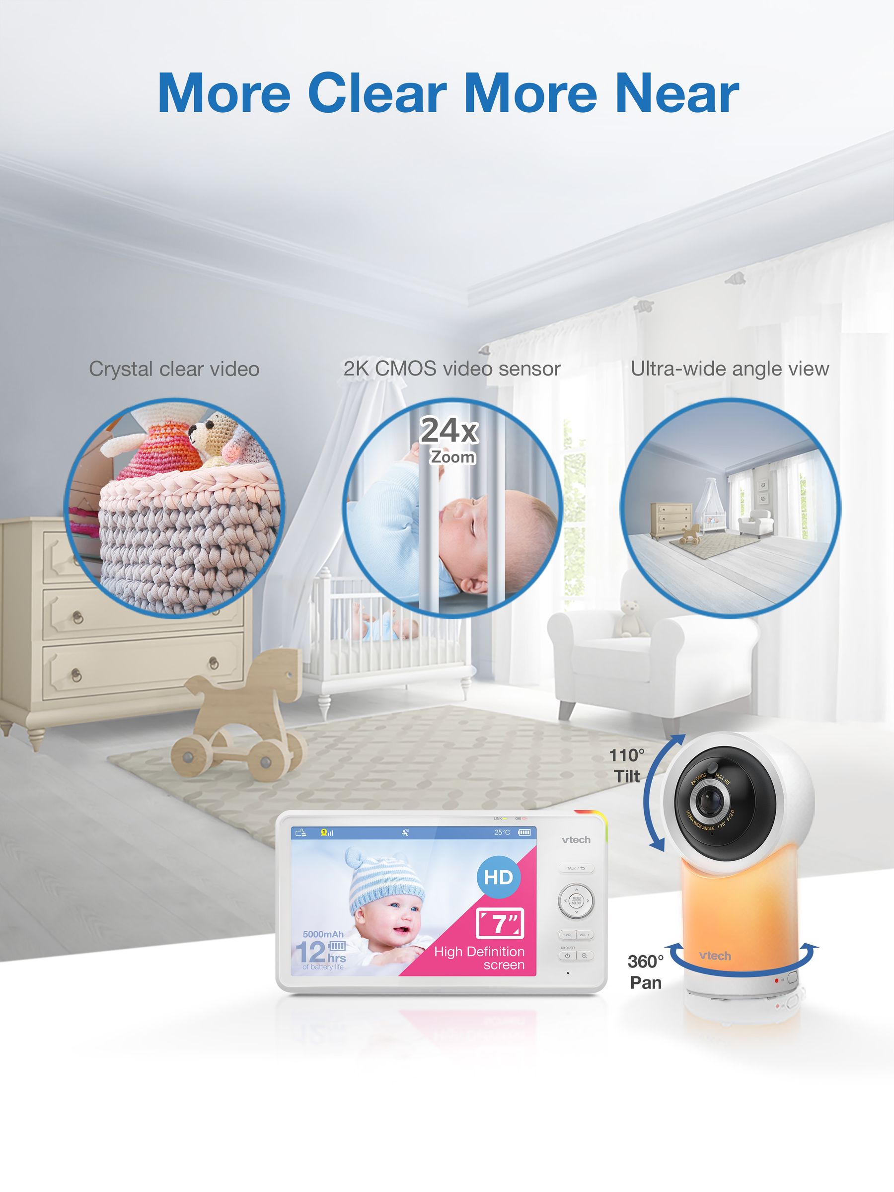 Buy V-Tech RM7766HD 7inch Smart Wi-Fi Baby Monitor from the Next UK ...