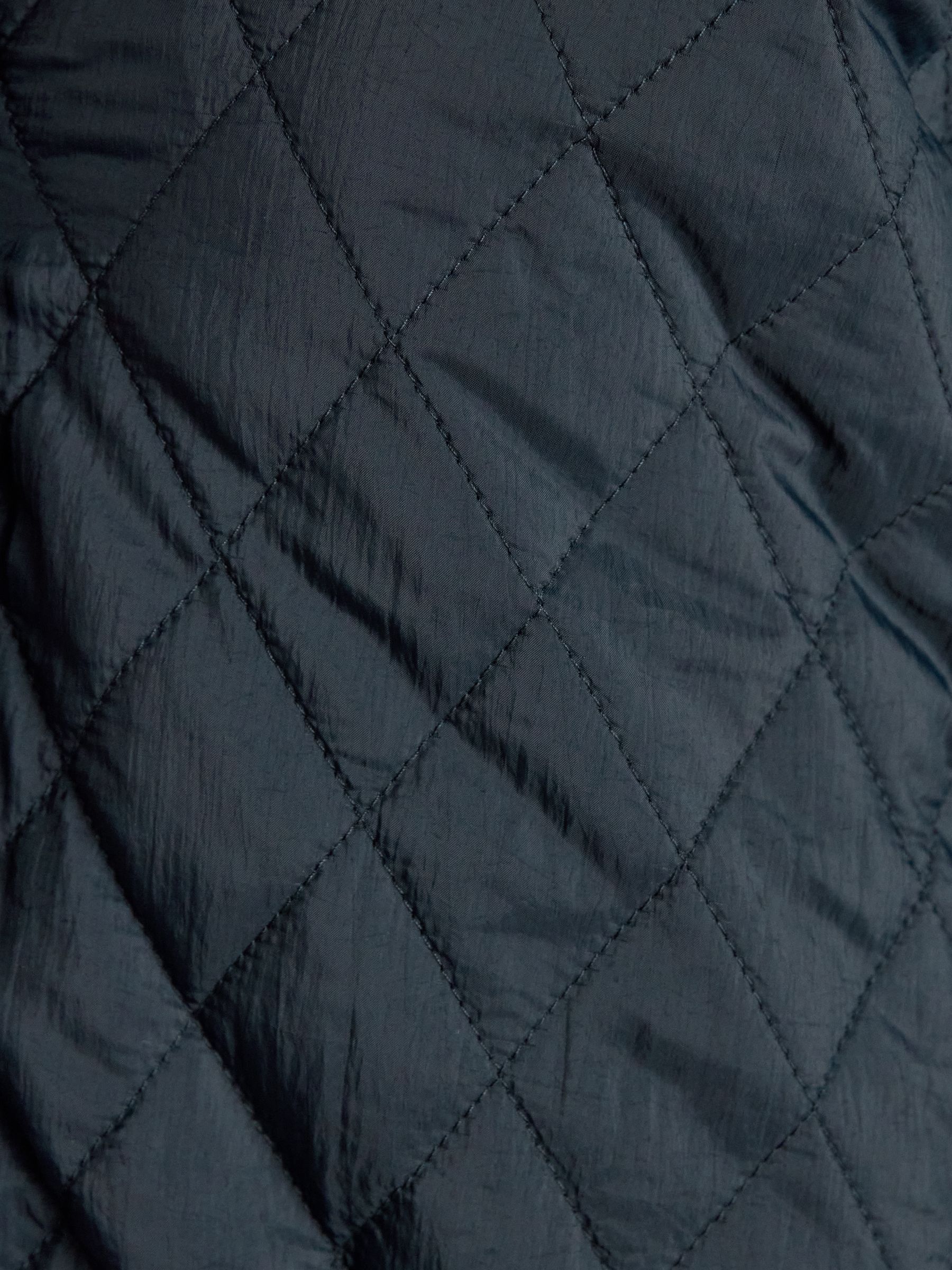 Buy Joules Quinn Navy Blue Showerproof Diamond Quilted Coat from the ...