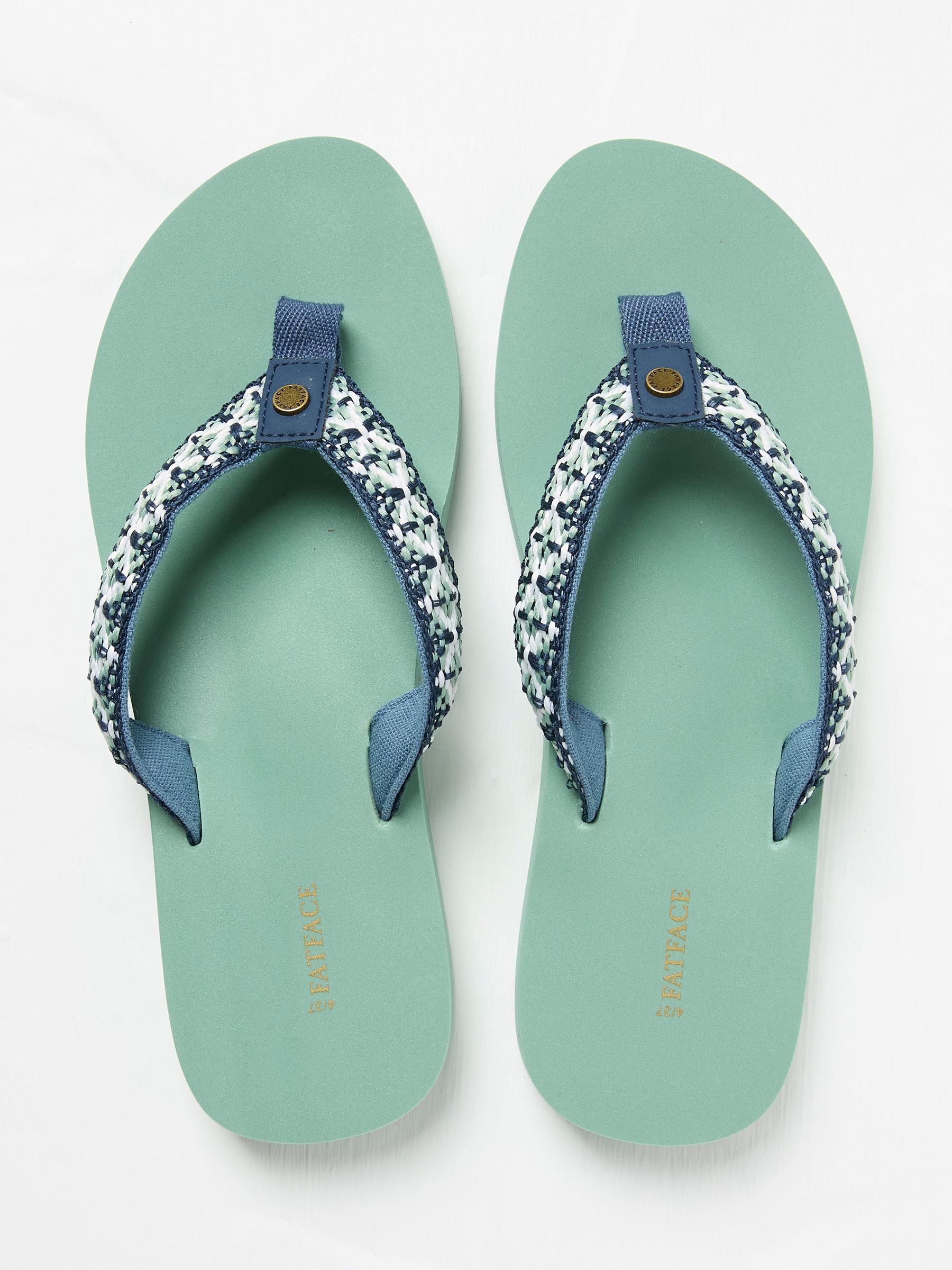 Buy FatFace Pentle Green Haze Flip Flops from the Next UK online shop